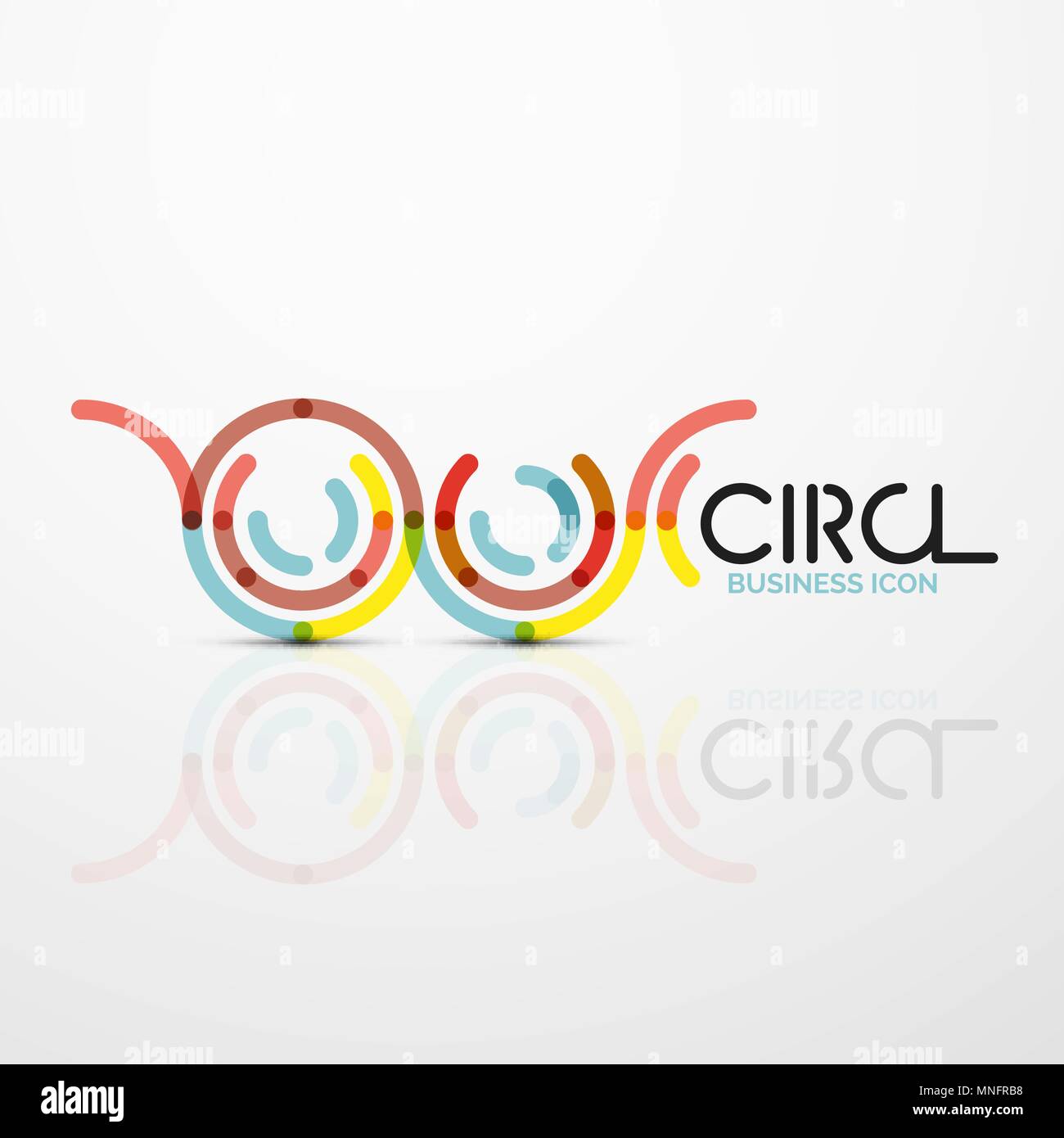 Abstract swirl lines symbol, circle logo icon. Abstract swirl lines ...