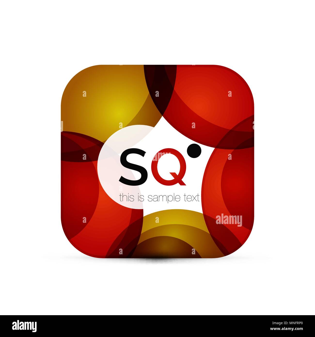 Vector square geometric abstract business emblem. Vector square ...