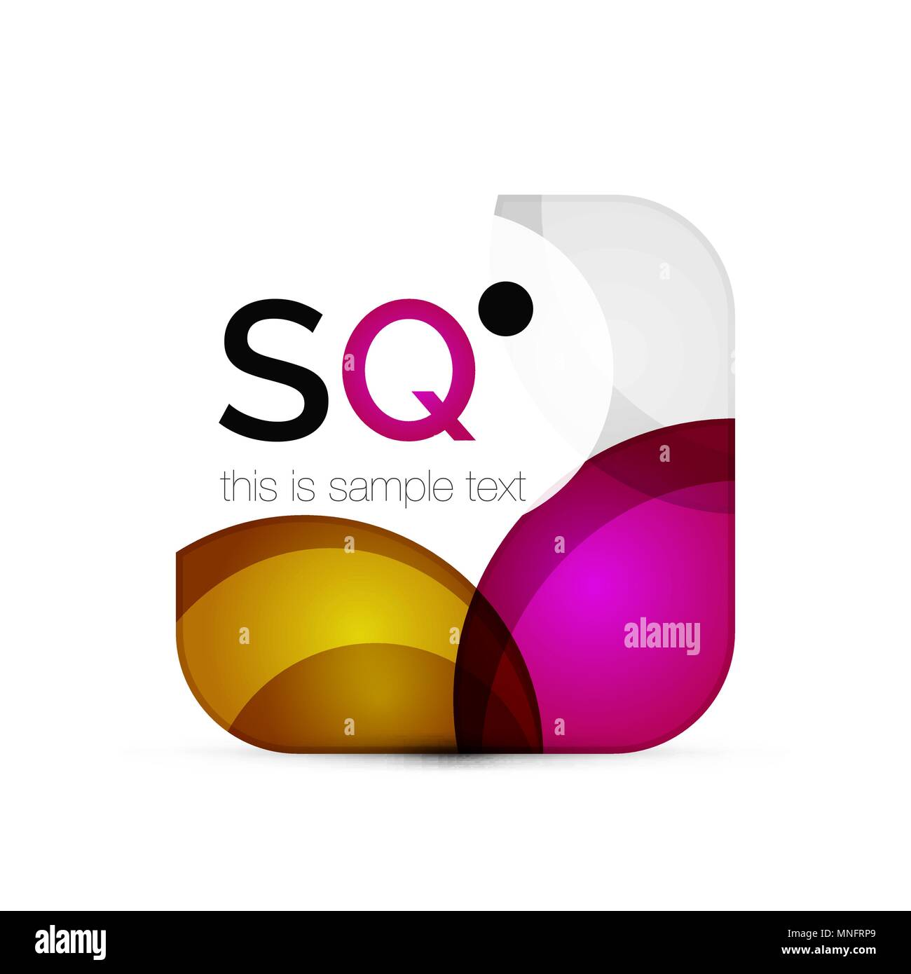 Vector square geometric abstract business emblem. Vector square ...