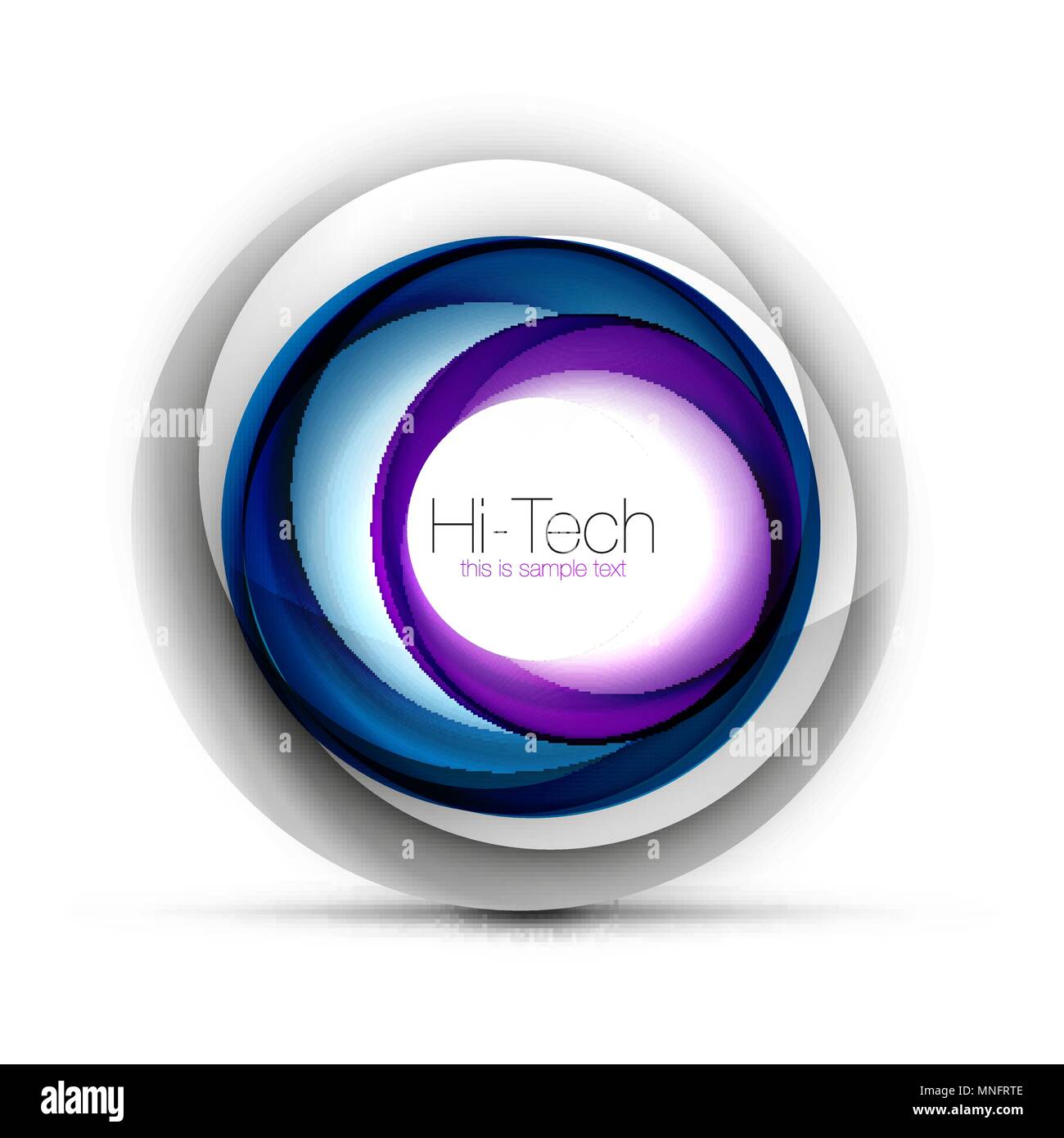 Digital techno sphere web banner, button or icon with text. Glossy ...