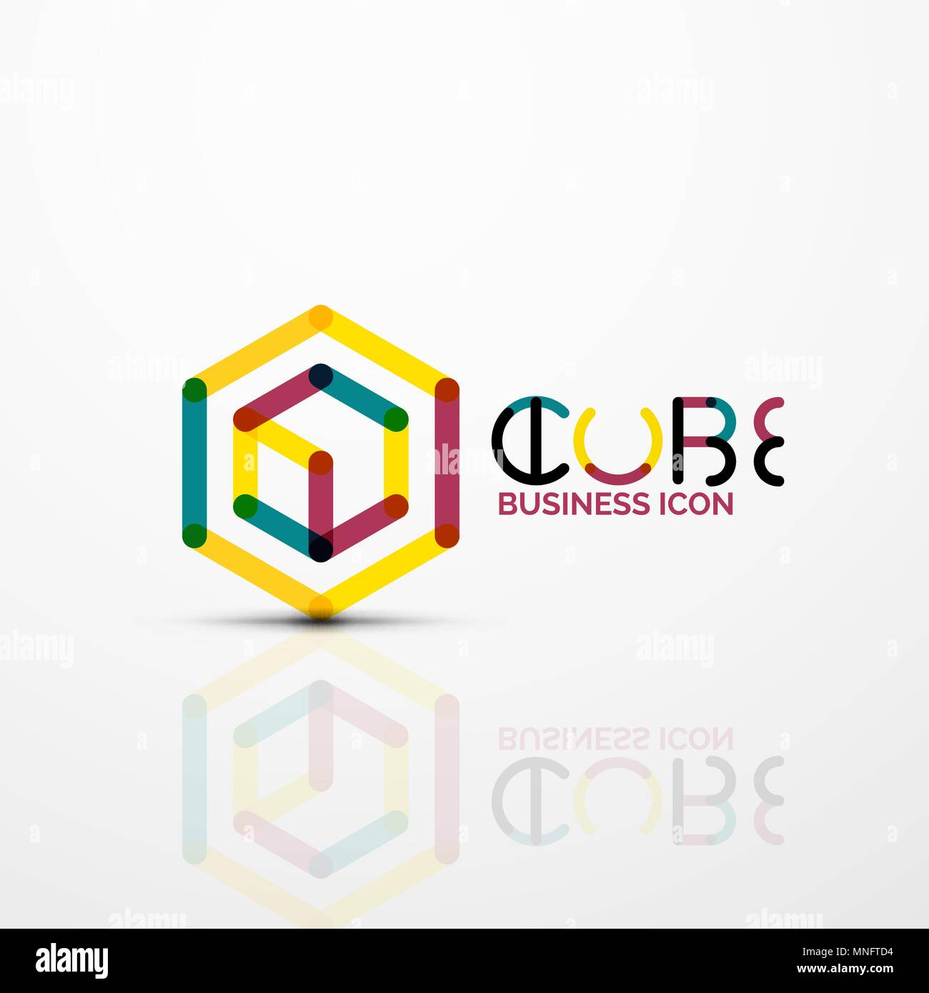 Cube idea concept logo, line. Cube idea concept logo, line design ...