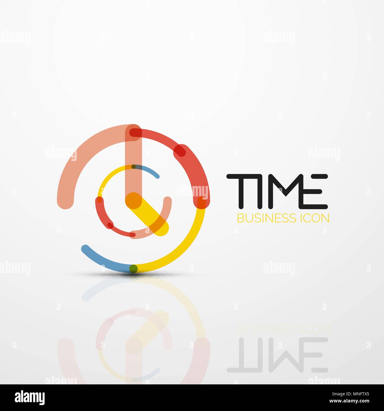 Vector abstract logo idea, time concept or clock business icon. Vector ...
