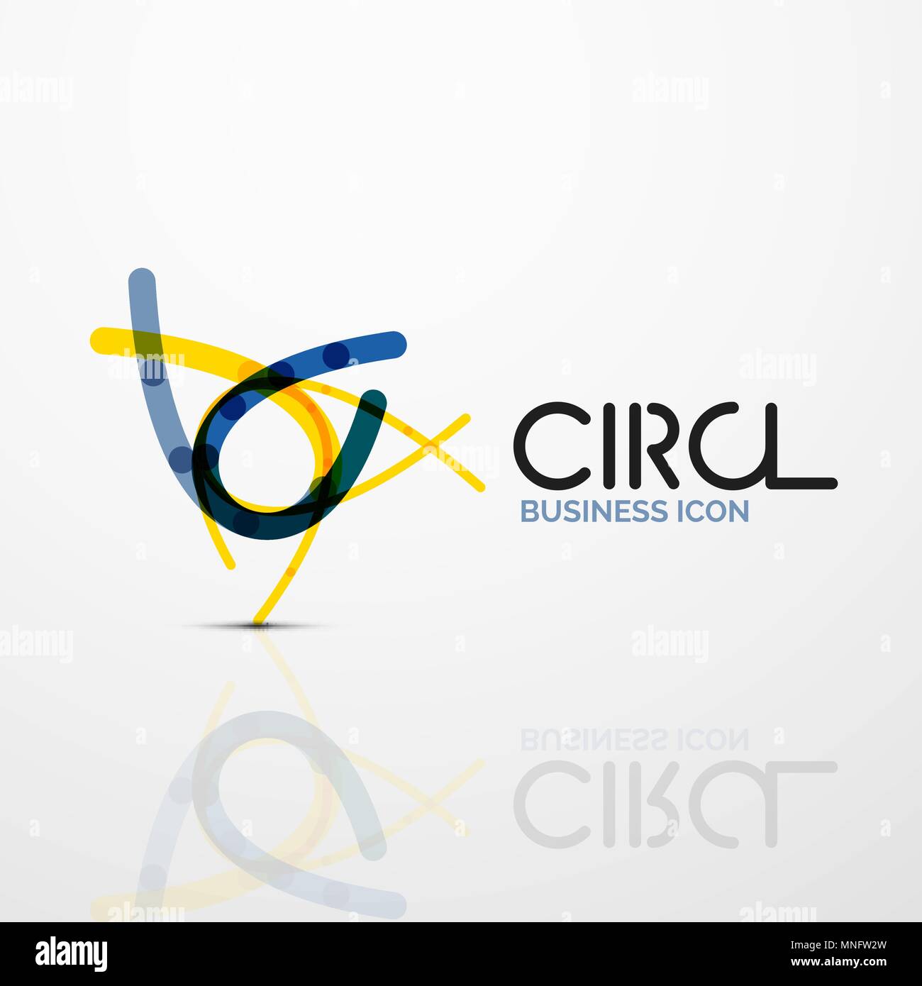 Abstract swirl lines symbol, circle logo icon. Abstract swirl lines ...