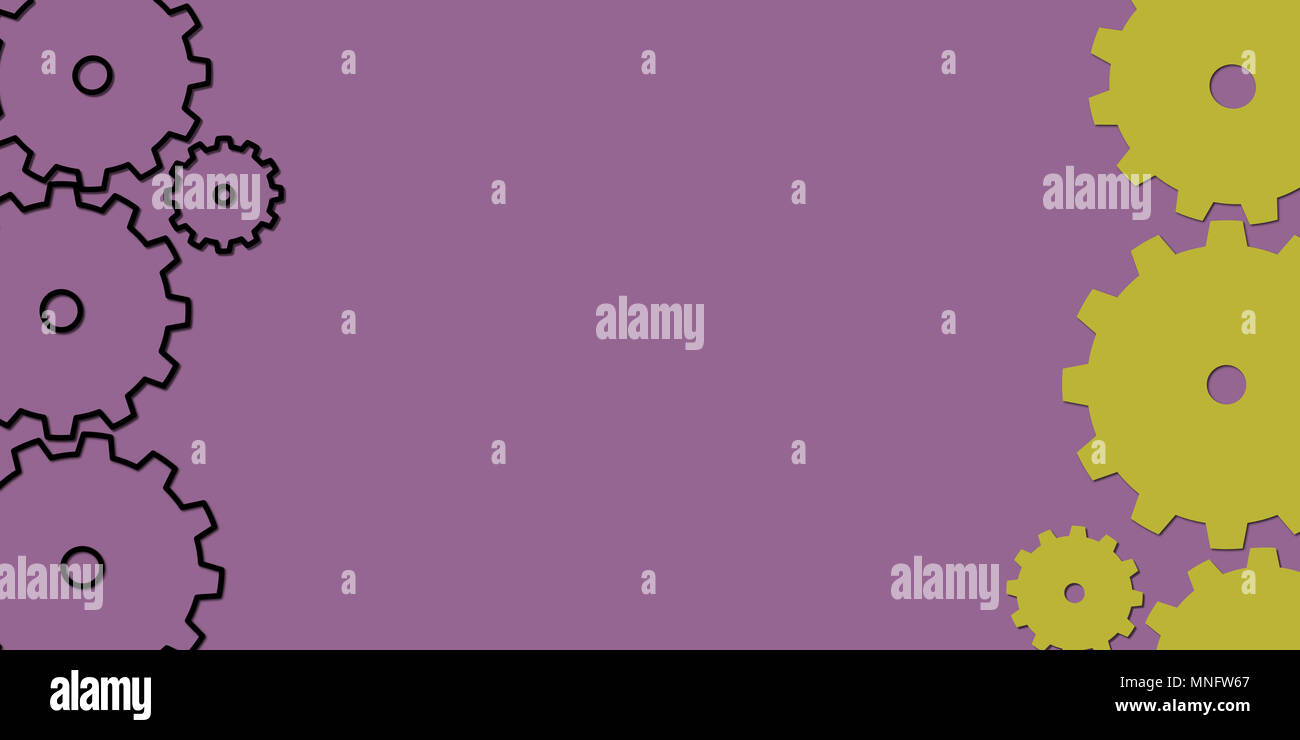 simple cogs and gears illustration backdrop - teamwork concept Stock ...