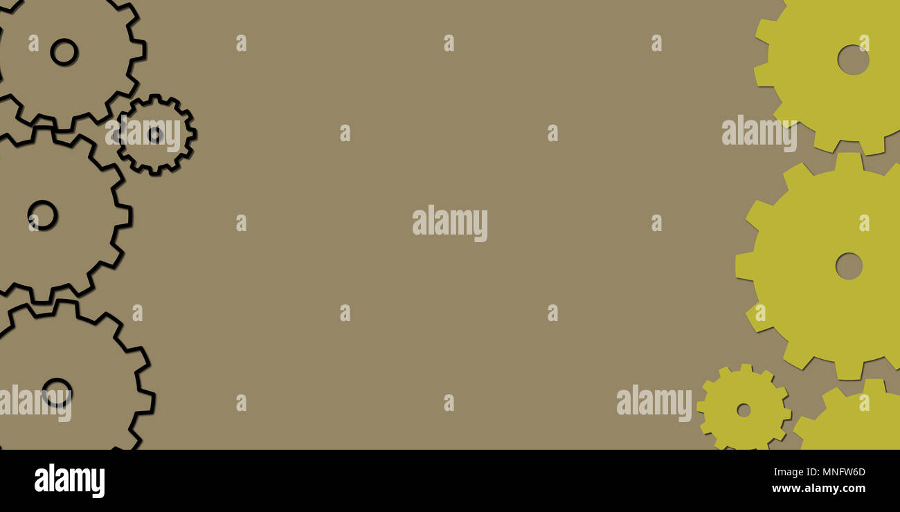 simple cogs and gears illustration backdrop - teamwork concept Stock ...