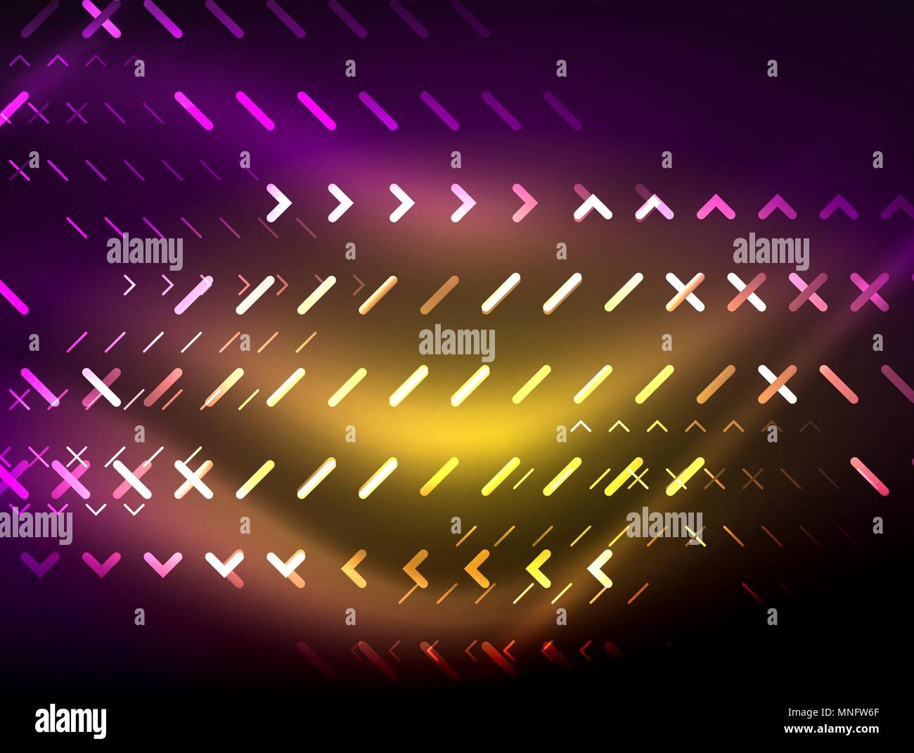 Futuristic neon lights on dark background, digital abstract techno ...