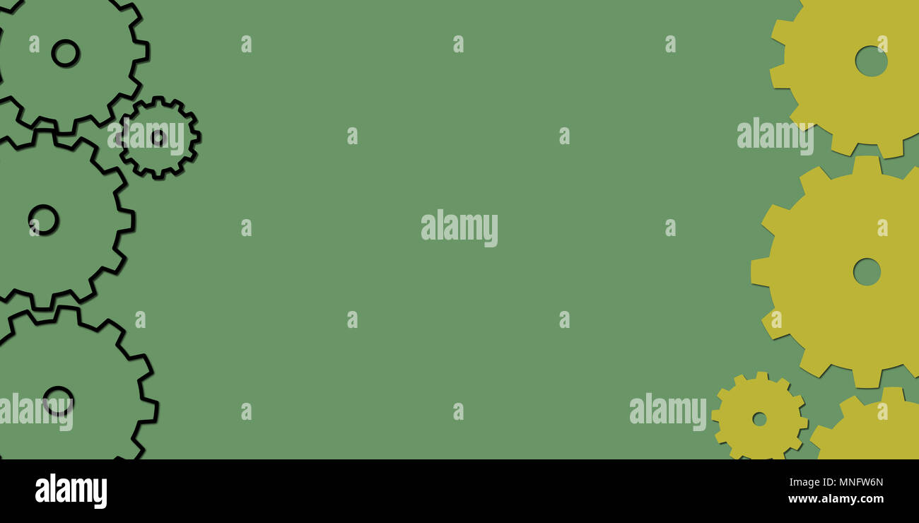 simple cogs and gears illustration backdrop - teamwork concept Stock ...