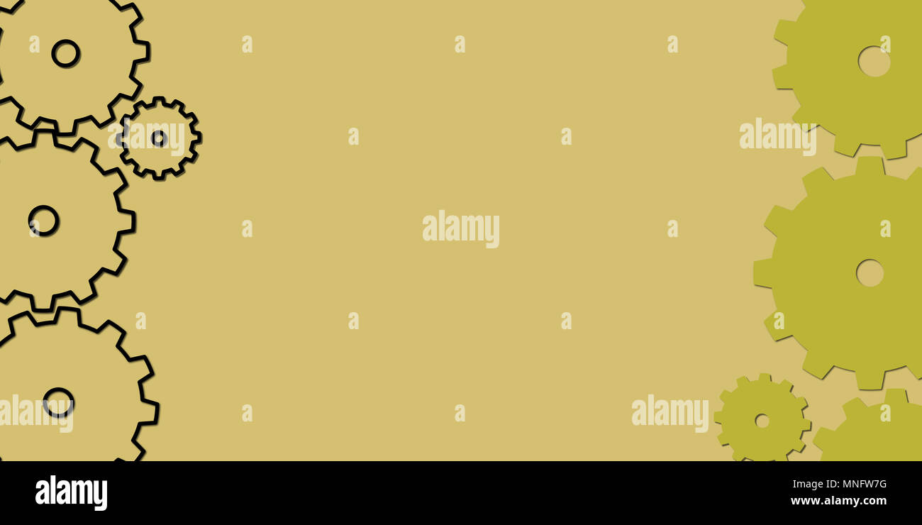 simple cogs and gears illustration backdrop - teamwork concept Stock ...