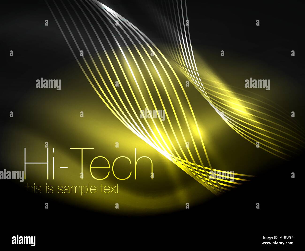Elegant neon flowing stripes, smooth waves with light effects. Elegant ...