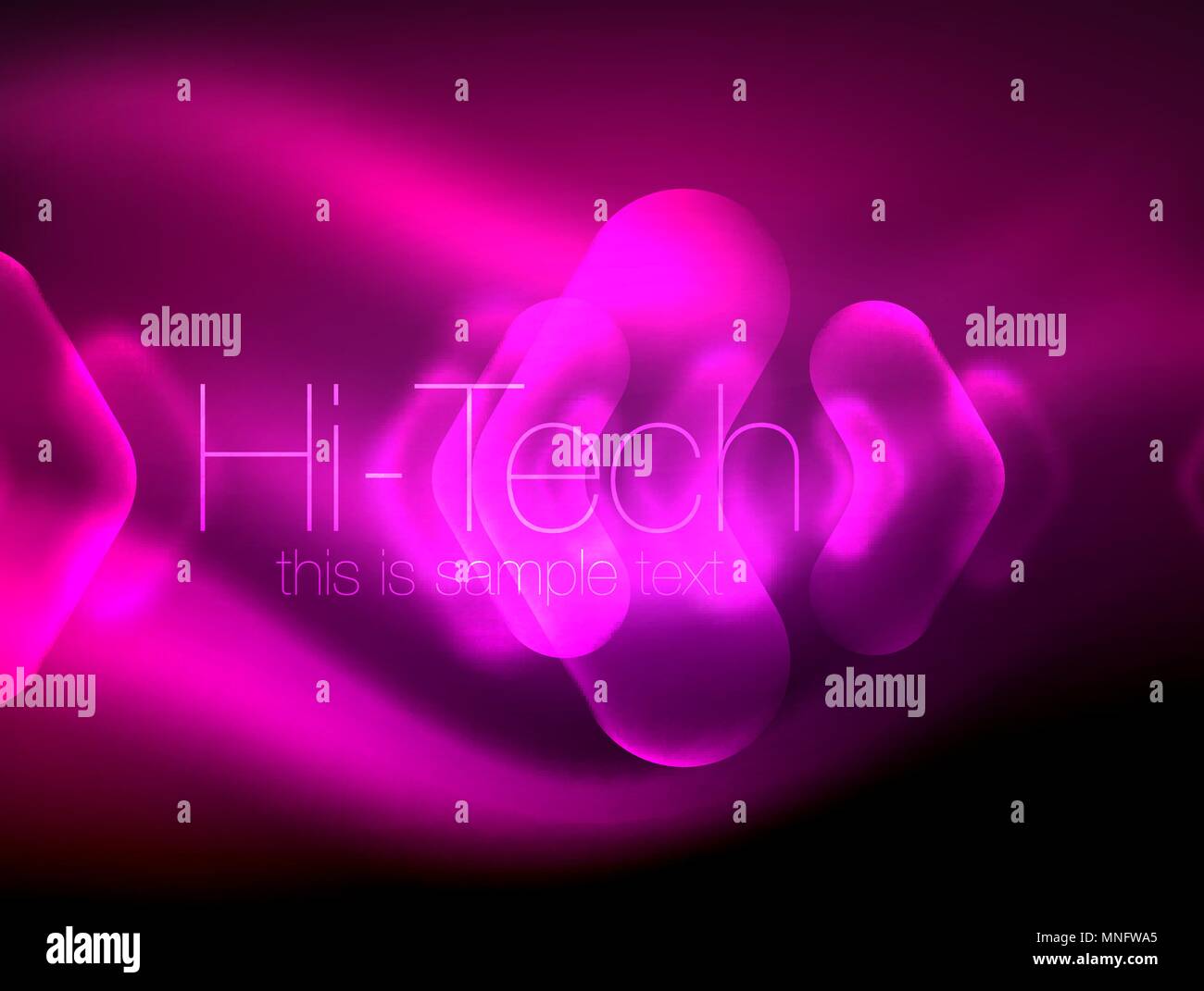 Blurred arrows in dark space. Neon pointers, glass glossy design ...