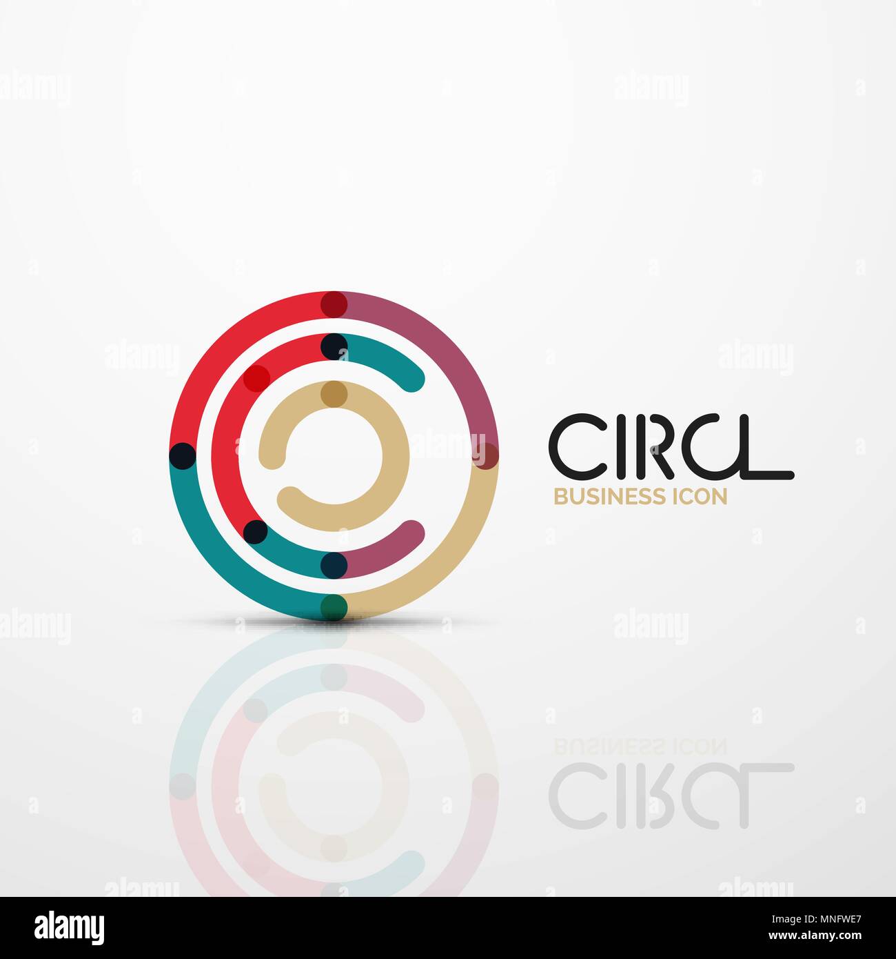 Abstract swirl lines symbol, circle logo icon. Abstract swirl lines ...