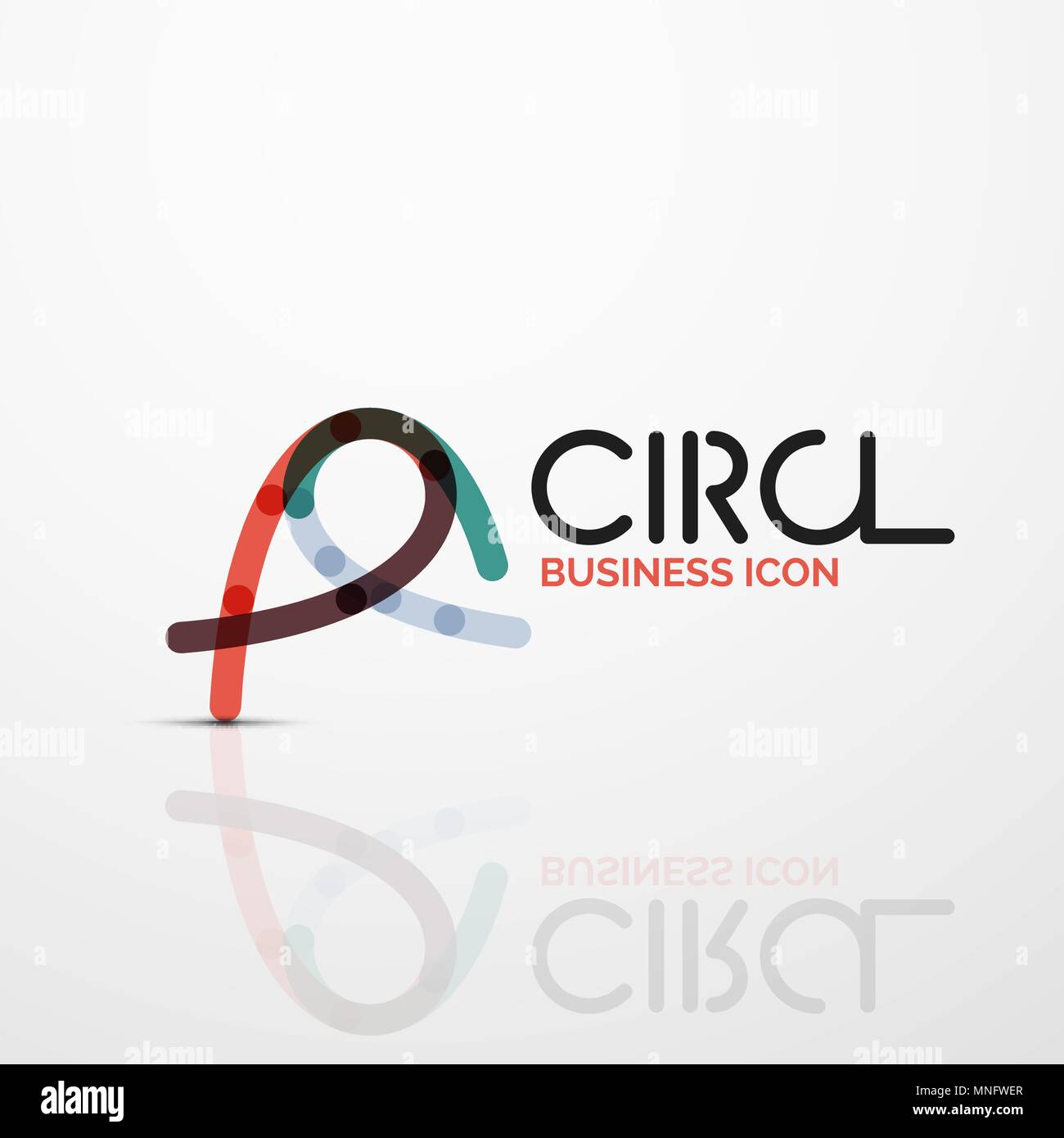 Abstract swirl lines symbol, circle logo icon. Abstract swirl lines ...