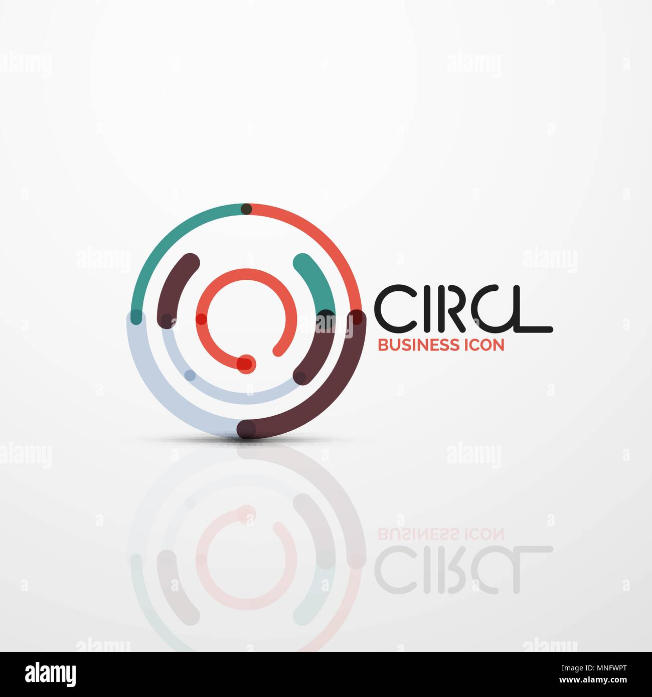 Abstract swirl lines symbol, circle logo icon. Abstract swirl lines ...