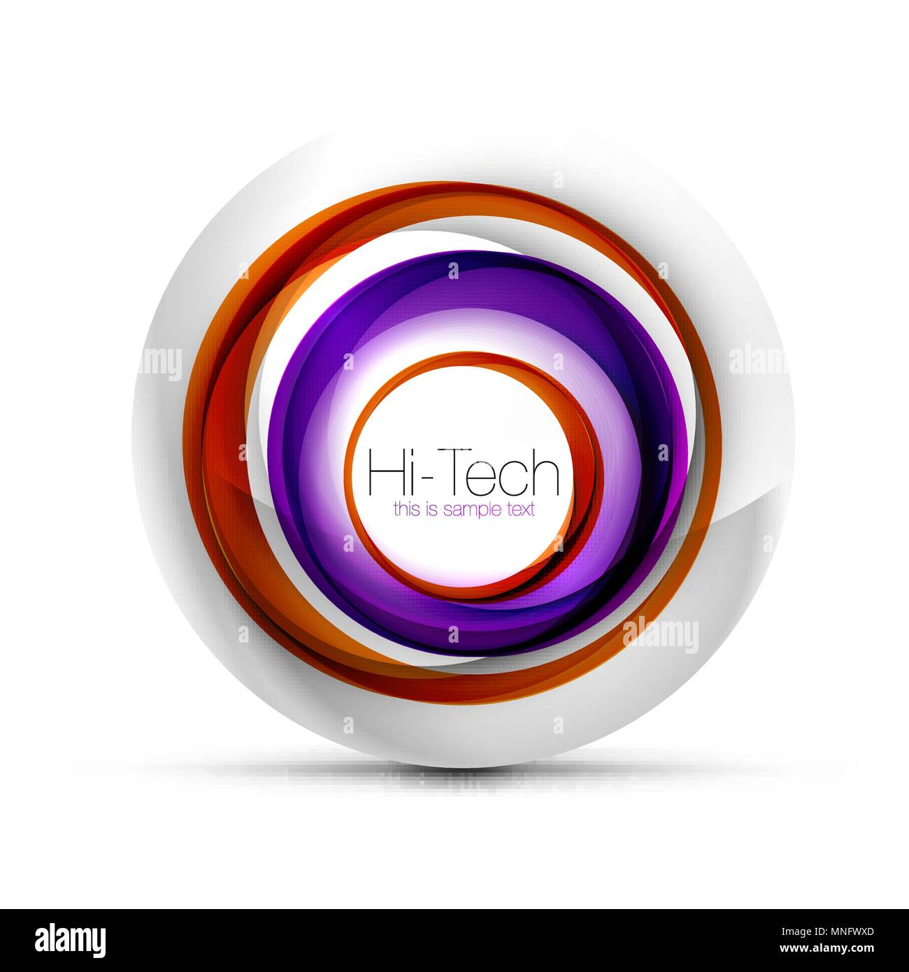 Digital techno sphere web banner, button or icon with text. Glossy ...