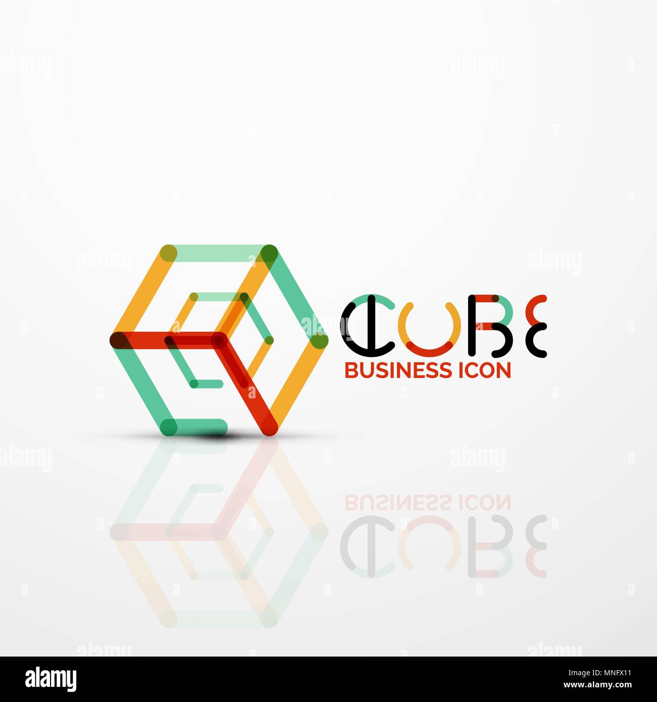 Cube idea concept logo, line. Cube idea concept logo, line design ...