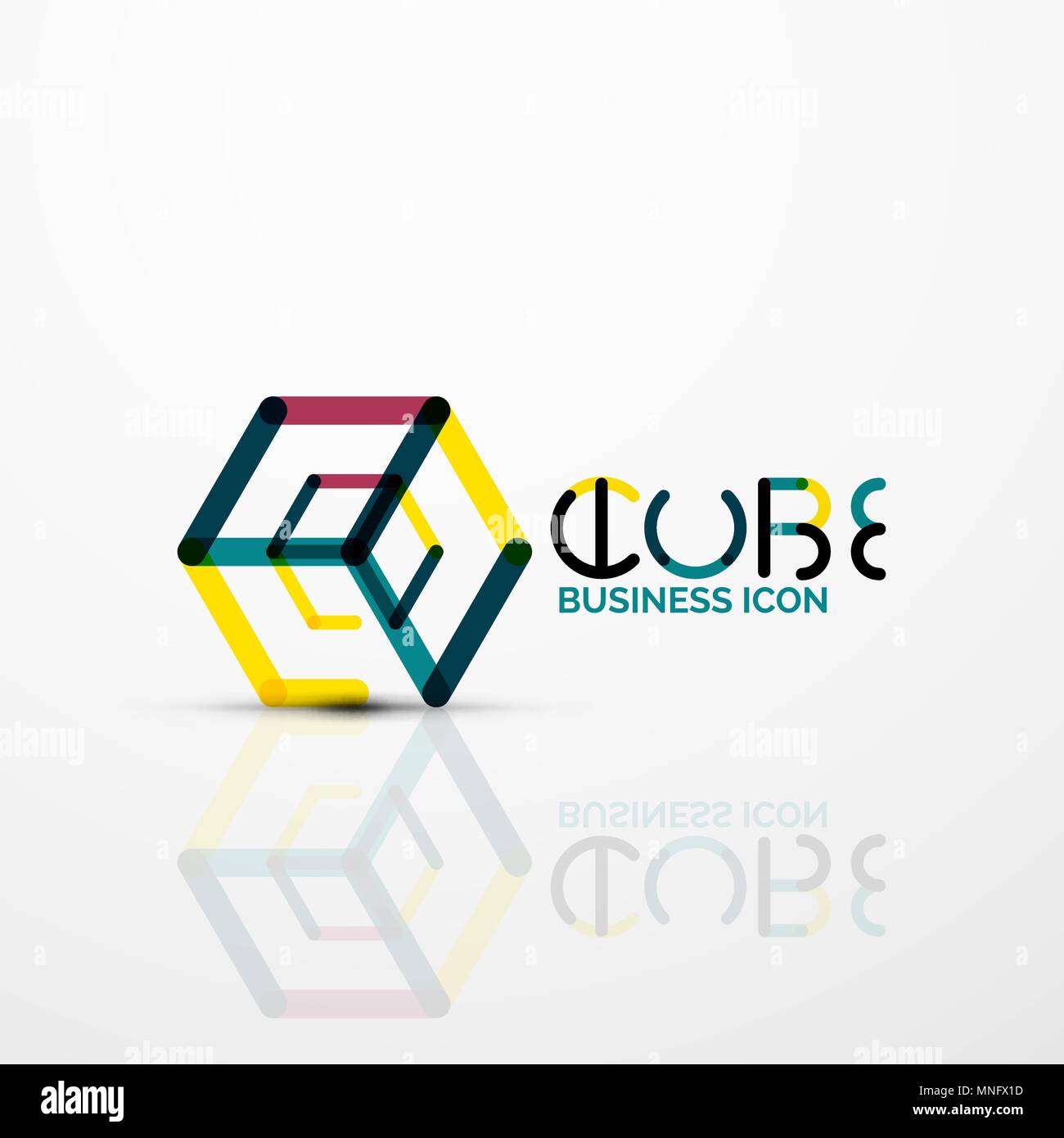 Cube idea concept logo, line. Cube idea concept logo, line design ...