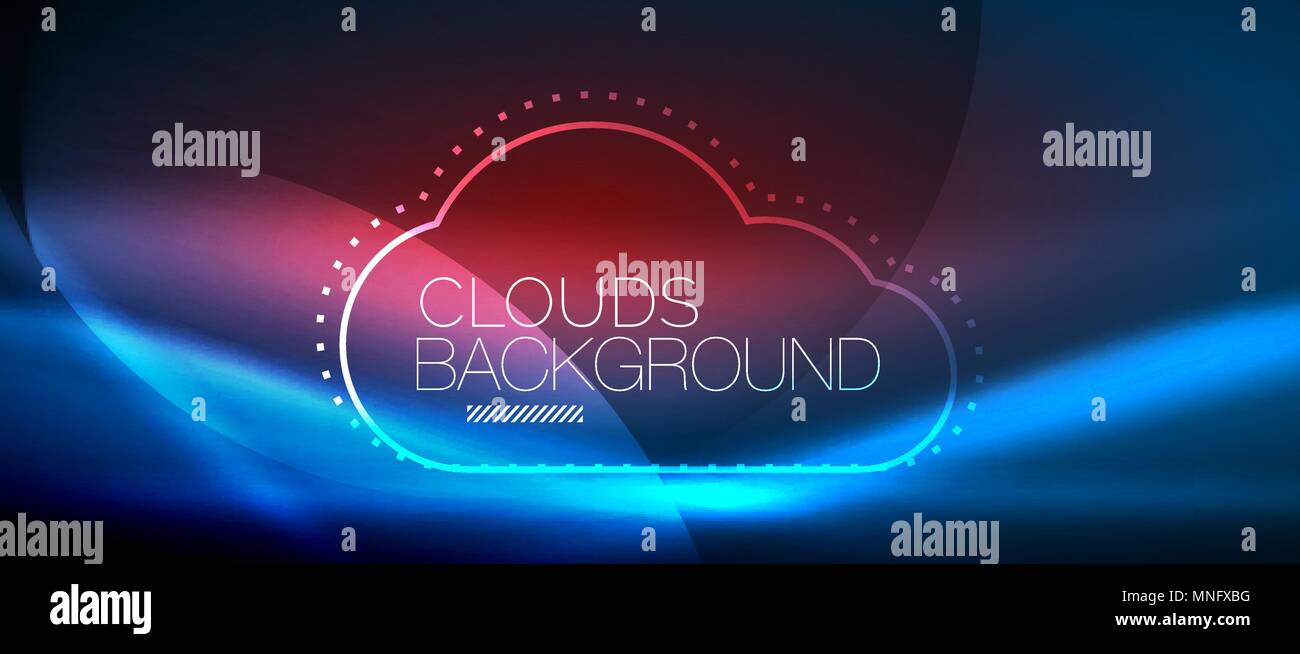 Vector cloud computing, storage concept. Vector blue cloud computing ...