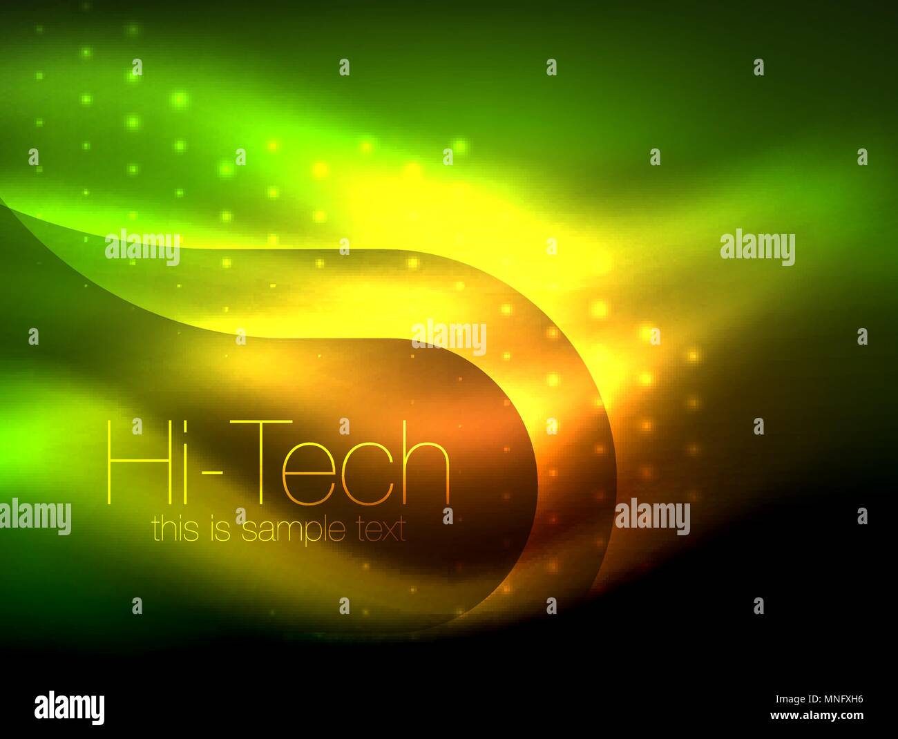 Glittering neon glowin wave, techno modern art abstract background ...