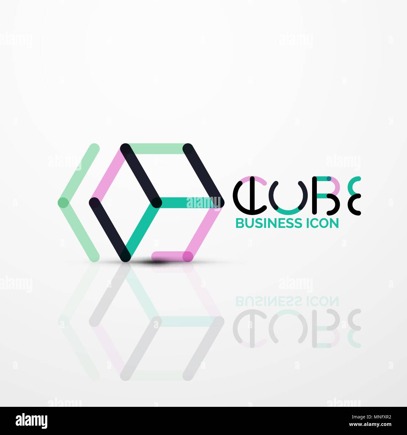 Cube idea concept logo, line. Cube idea concept logo, line design ...