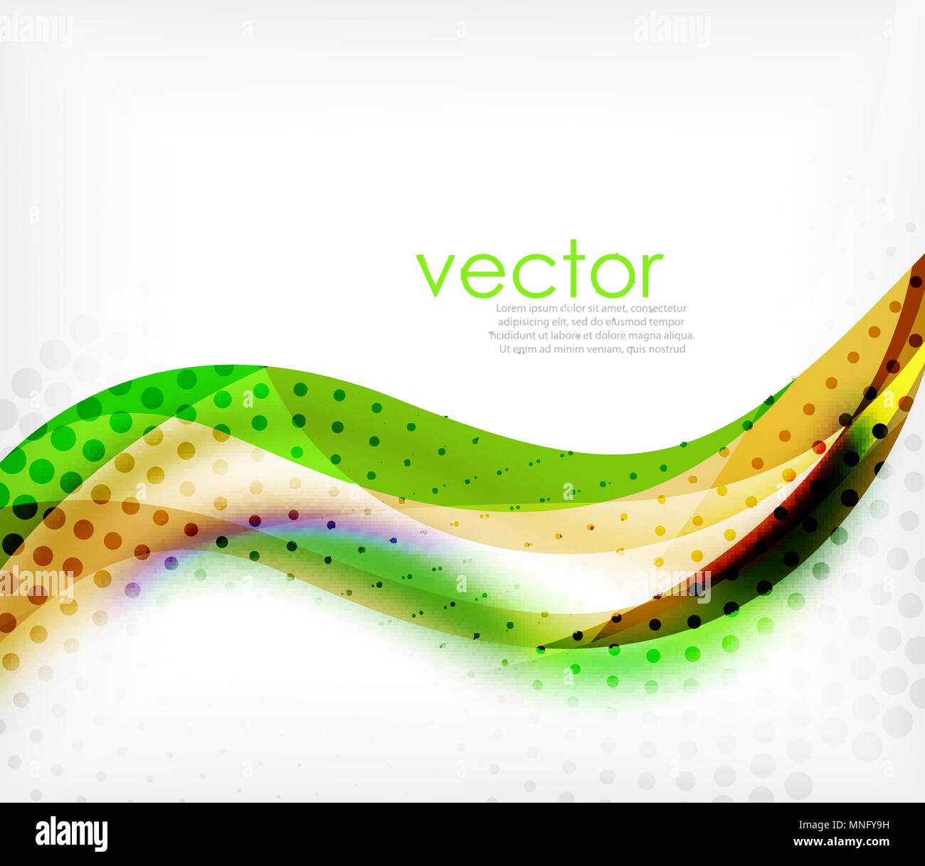 Vector colorful wavy stripe on white background with blurred effects ...