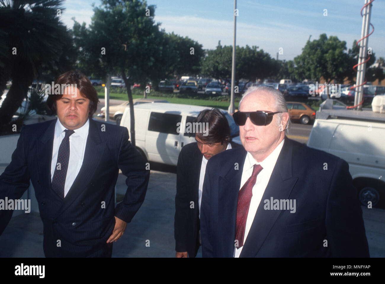 SANTA MONICA, CA - SEPTEMBER 26: (L-R) Actor Miko Castandeda Brando ...