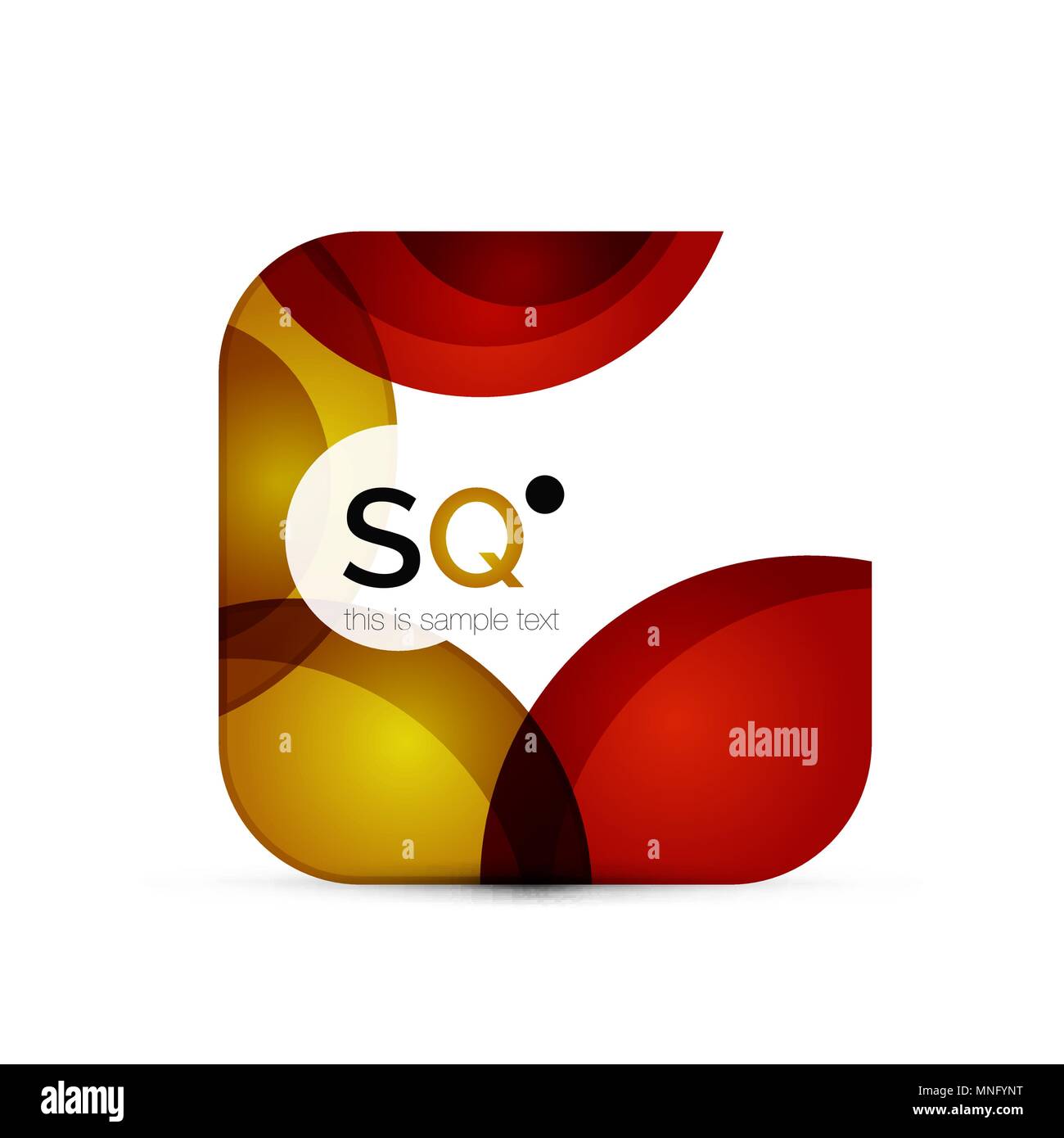 Vector square geometric abstract business emblem. Vector square ...