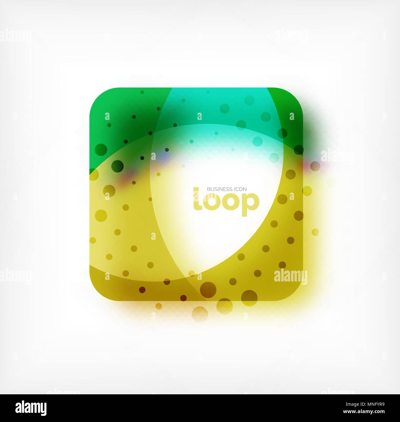 Vector square loop business symbol, geometric icon created of waves ...