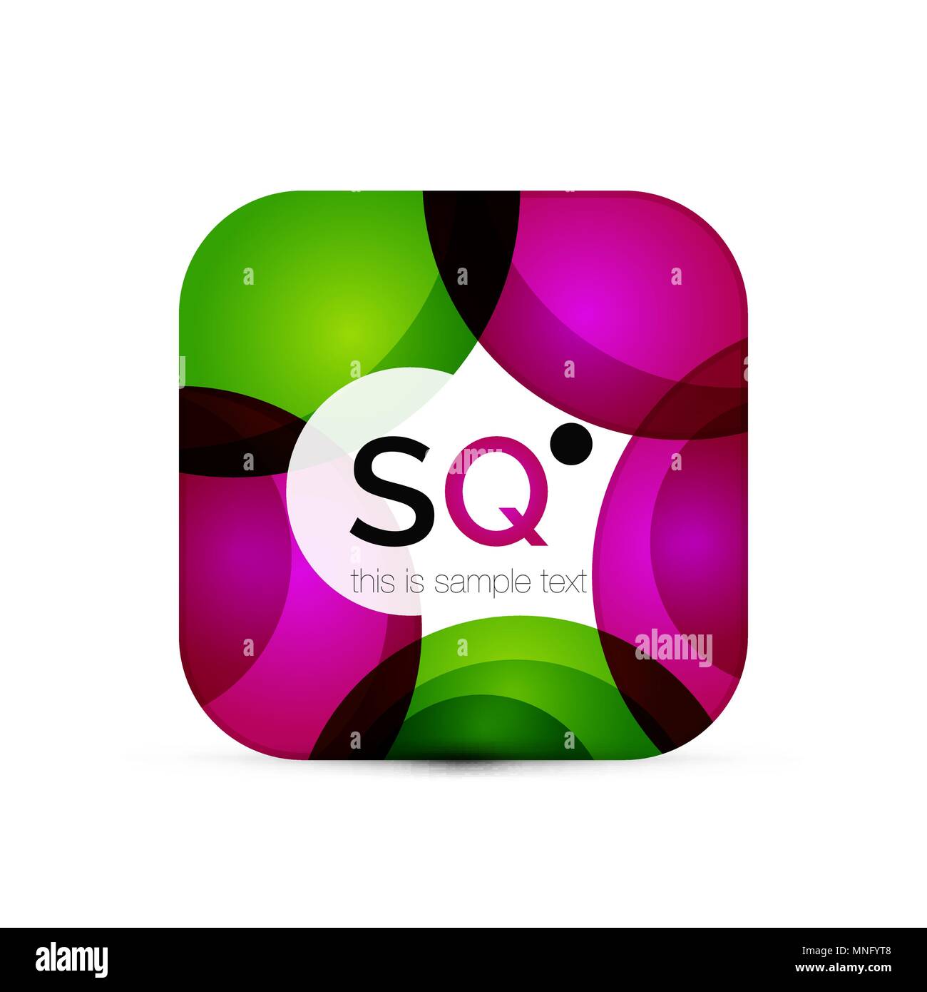 Vector square geometric abstract business emblem. Vector square ...