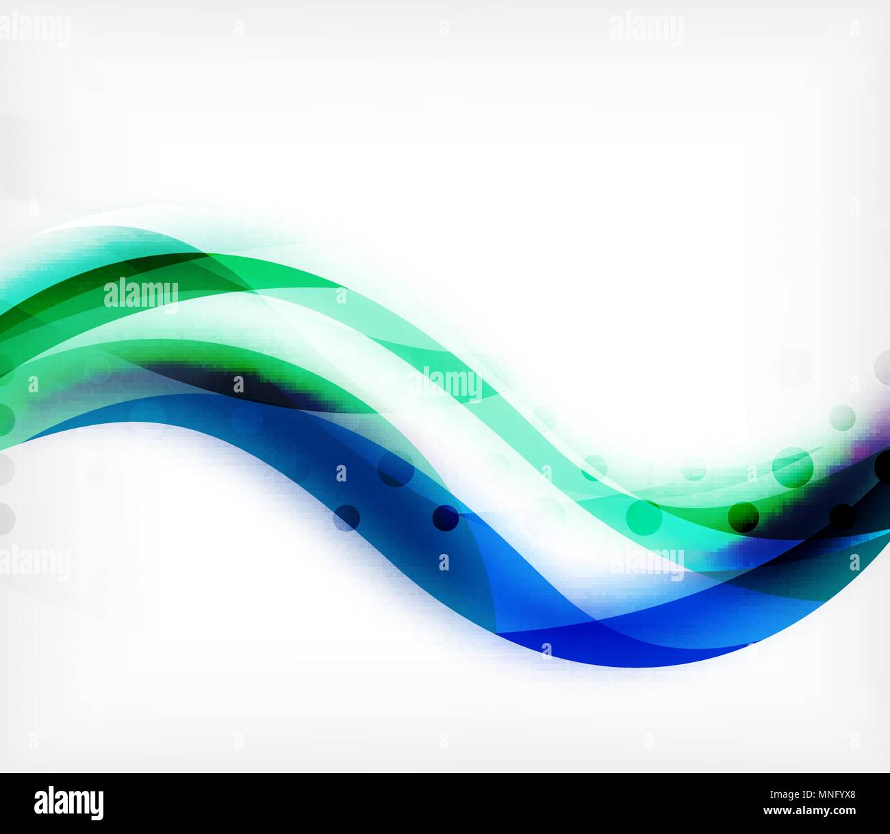 Vector colorful wavy stripe on white background with blurred effects ...