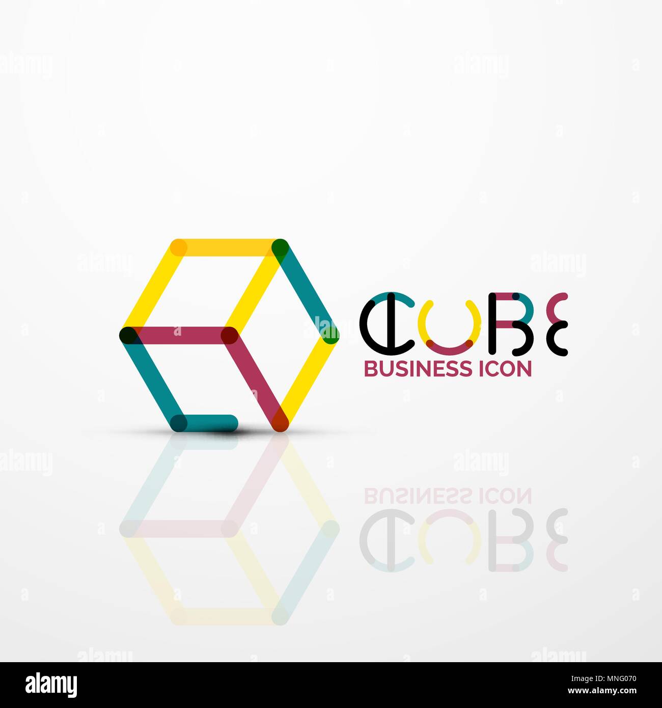 Cube idea concept logo, line. Cube idea concept logo, line design ...