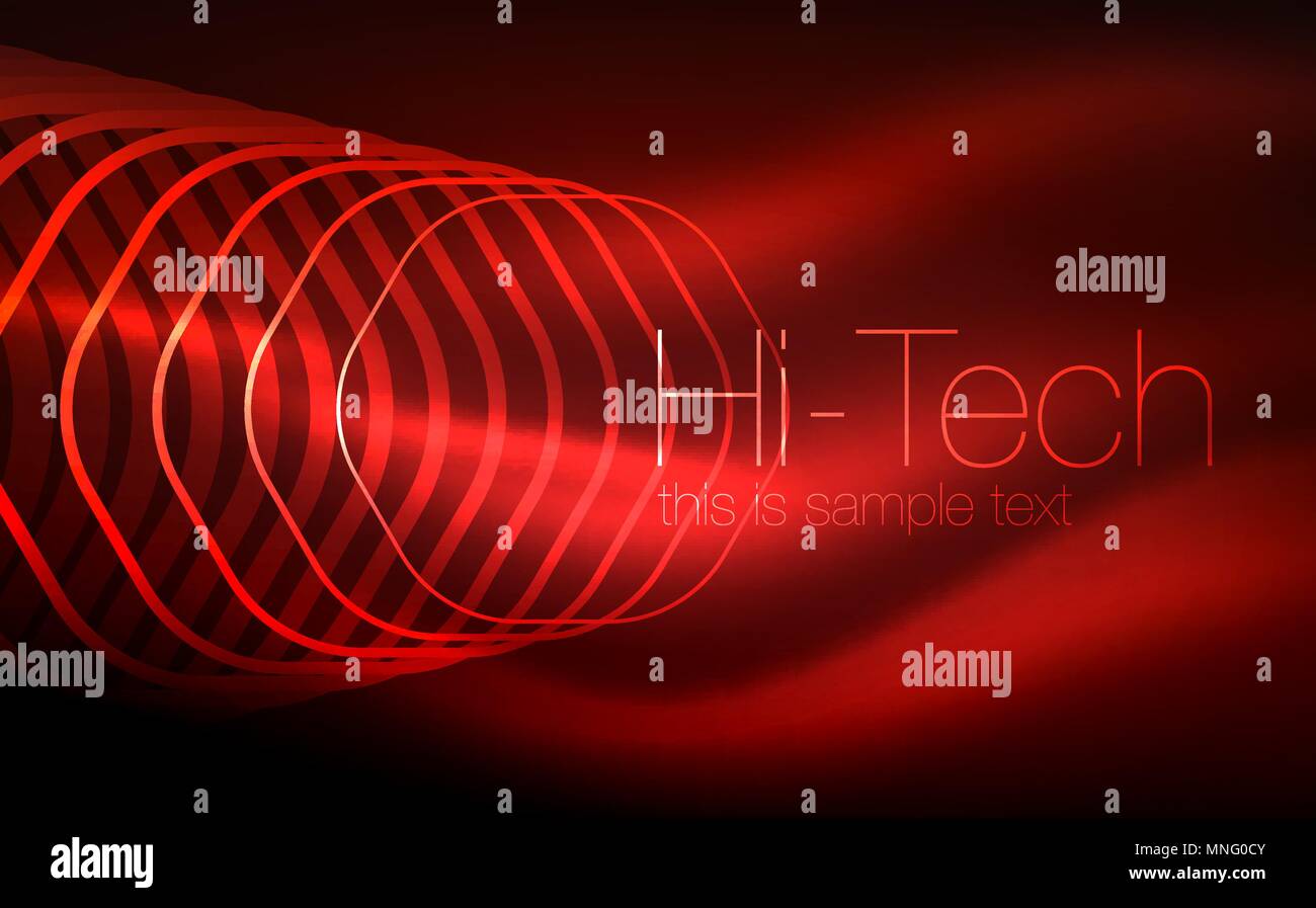 Outline hexagons, glowing geometric shapes, digital techno abstract ...