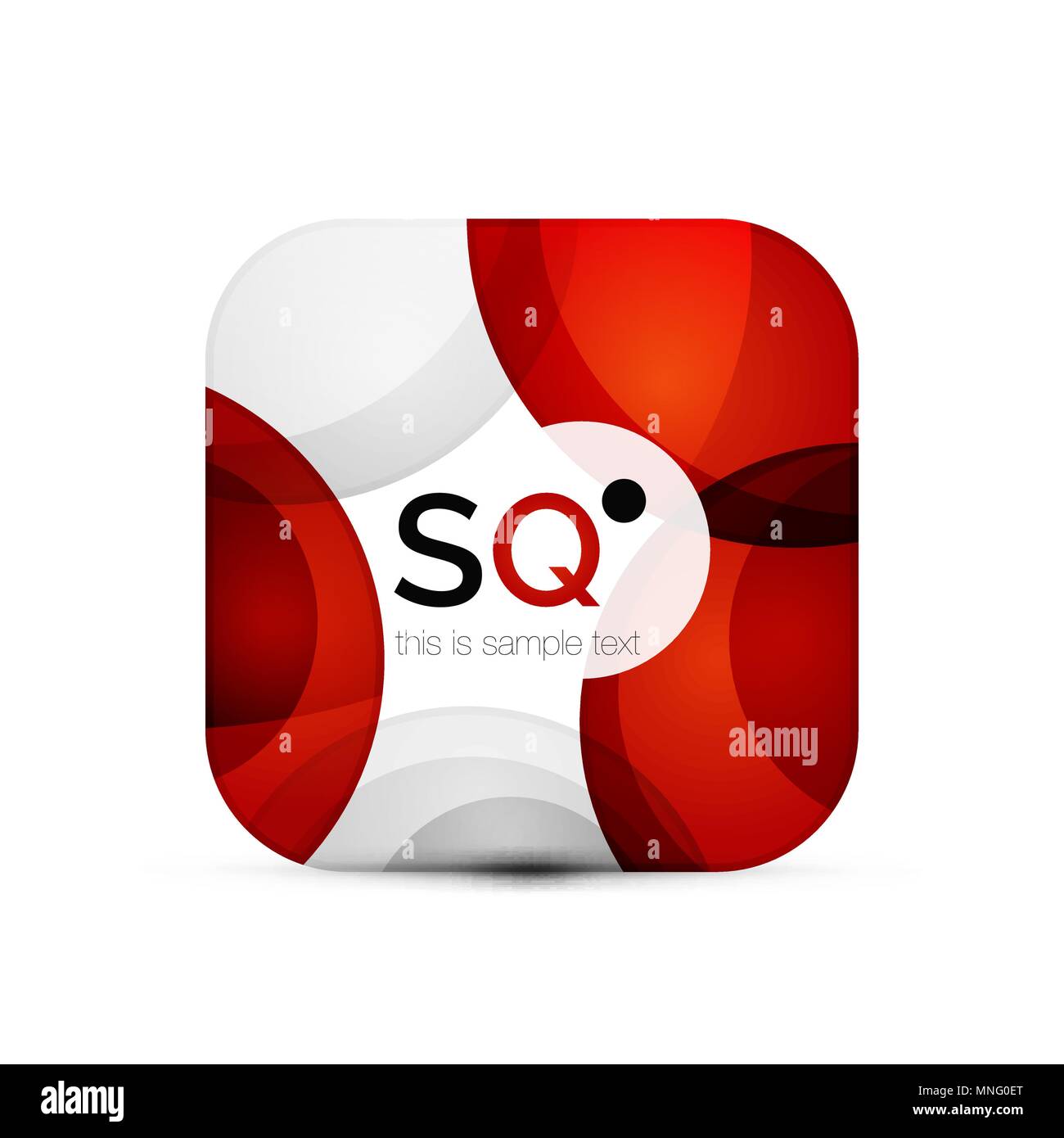 Vector square geometric abstract business emblem. Vector square ...