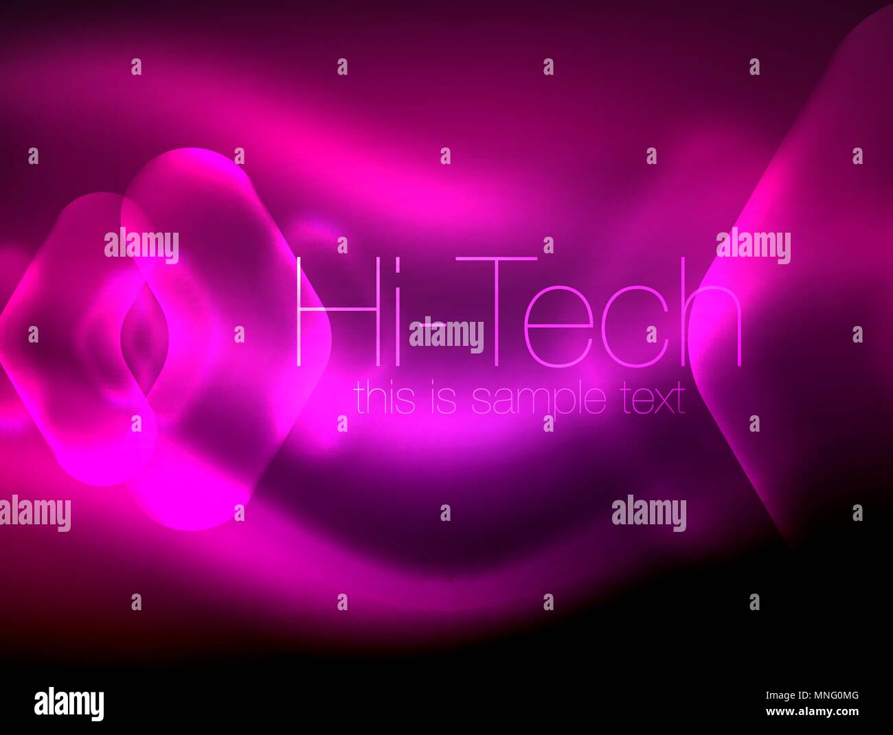 Blurred arrows in dark space. Neon pointers, glass glossy design ...