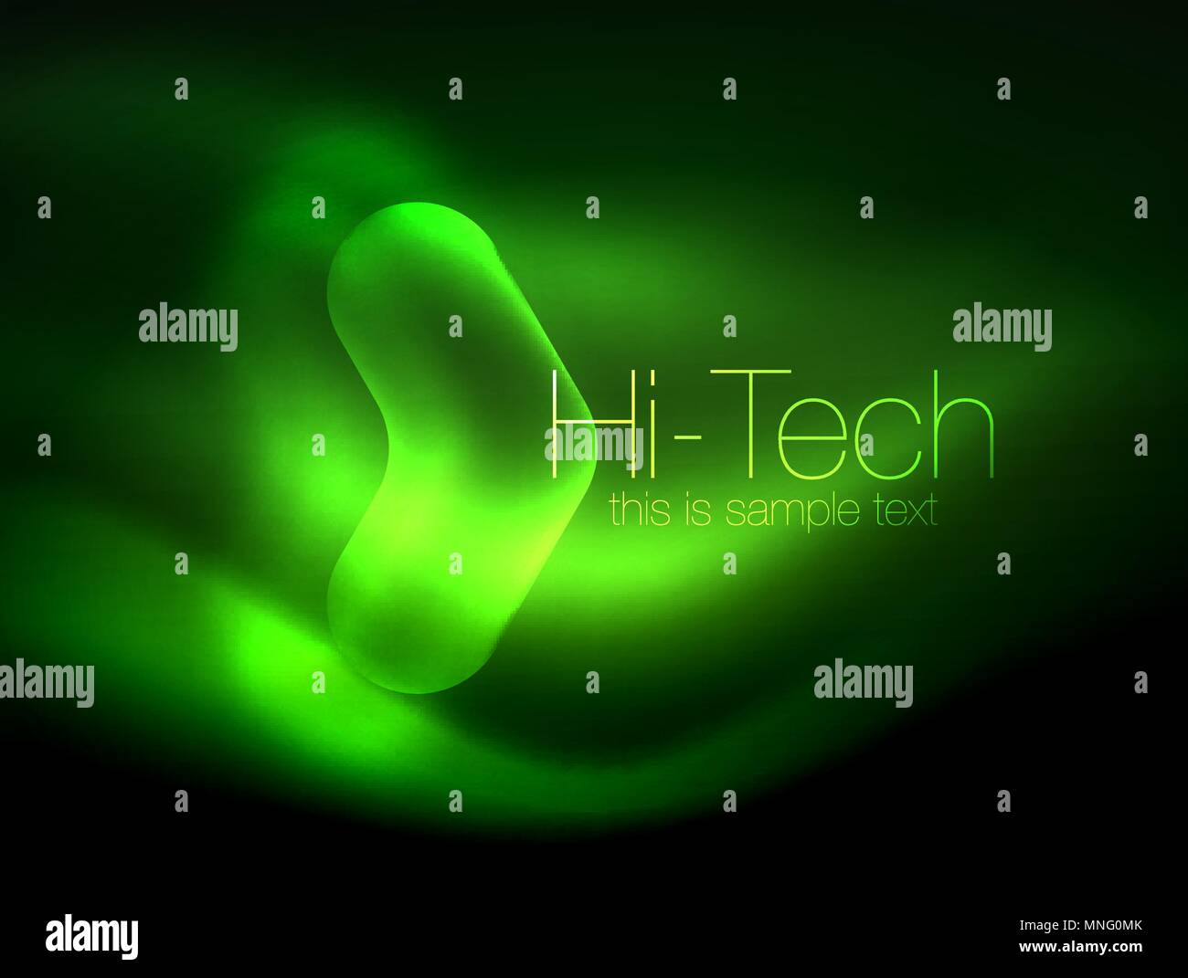 Blurred arrows in dark space. Neon pointers, glass glossy design ...