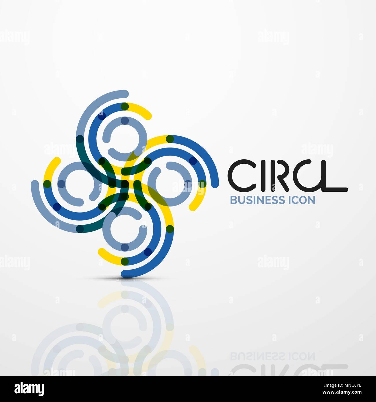 Abstract swirl lines symbol, circle logo icon. Abstract swirl lines ...