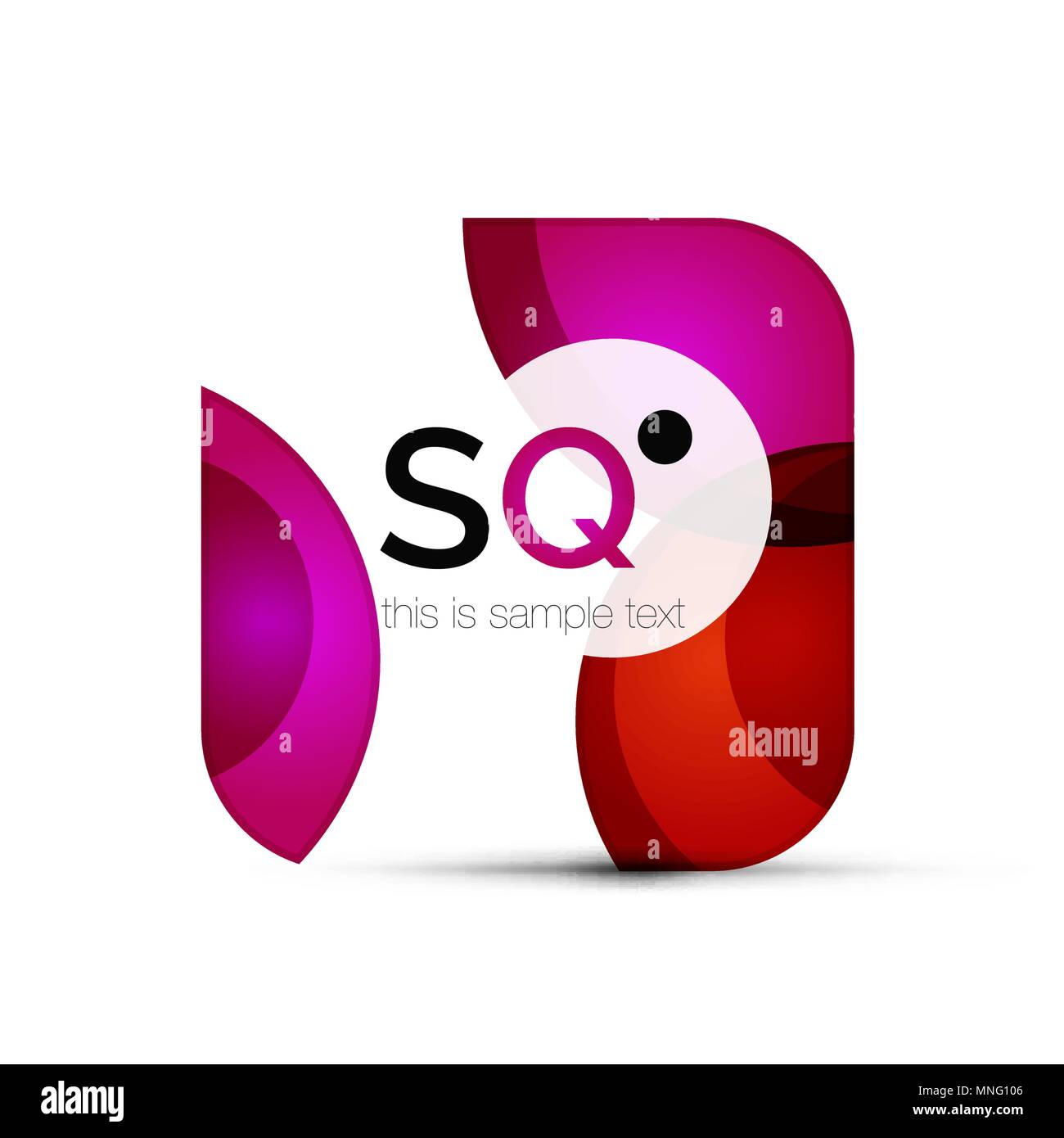 Vector square geometric abstract business emblem. Vector square ...
