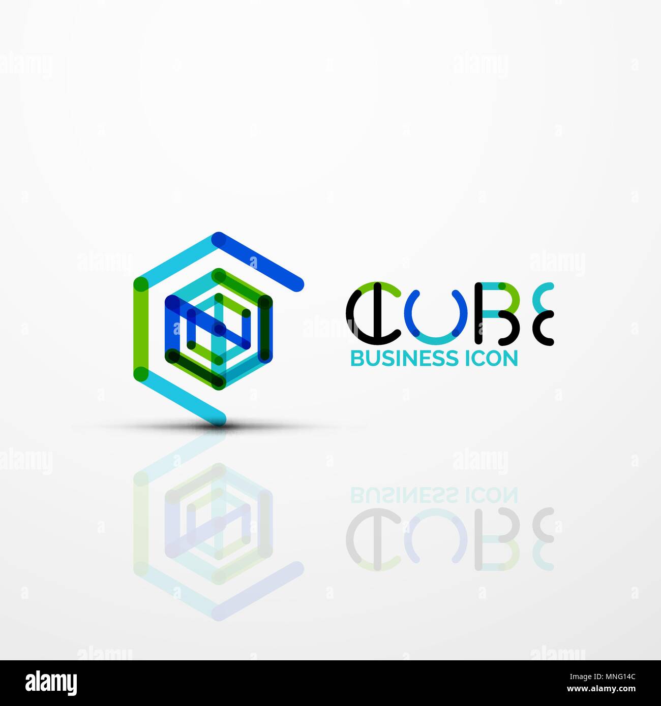 Cube idea concept logo, line. Cube idea concept logo, line design ...