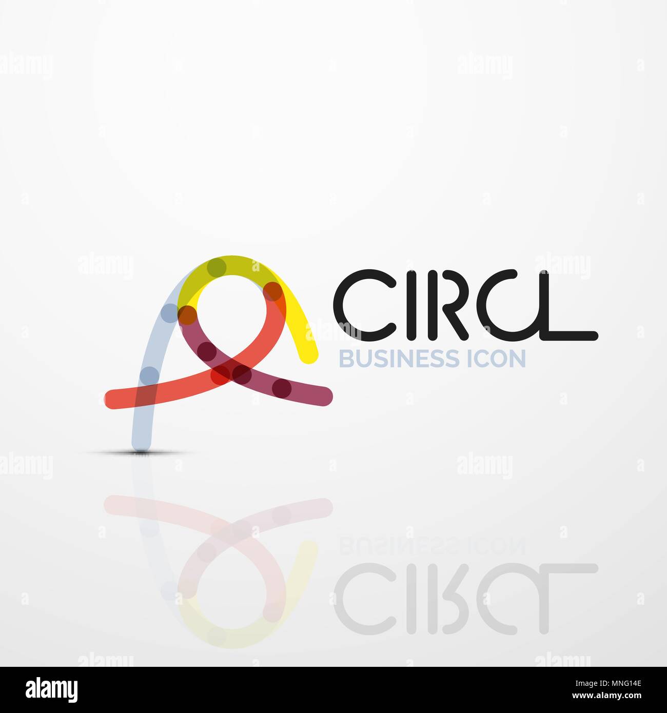 Abstract swirl lines symbol, circle logo icon. Abstract swirl lines ...