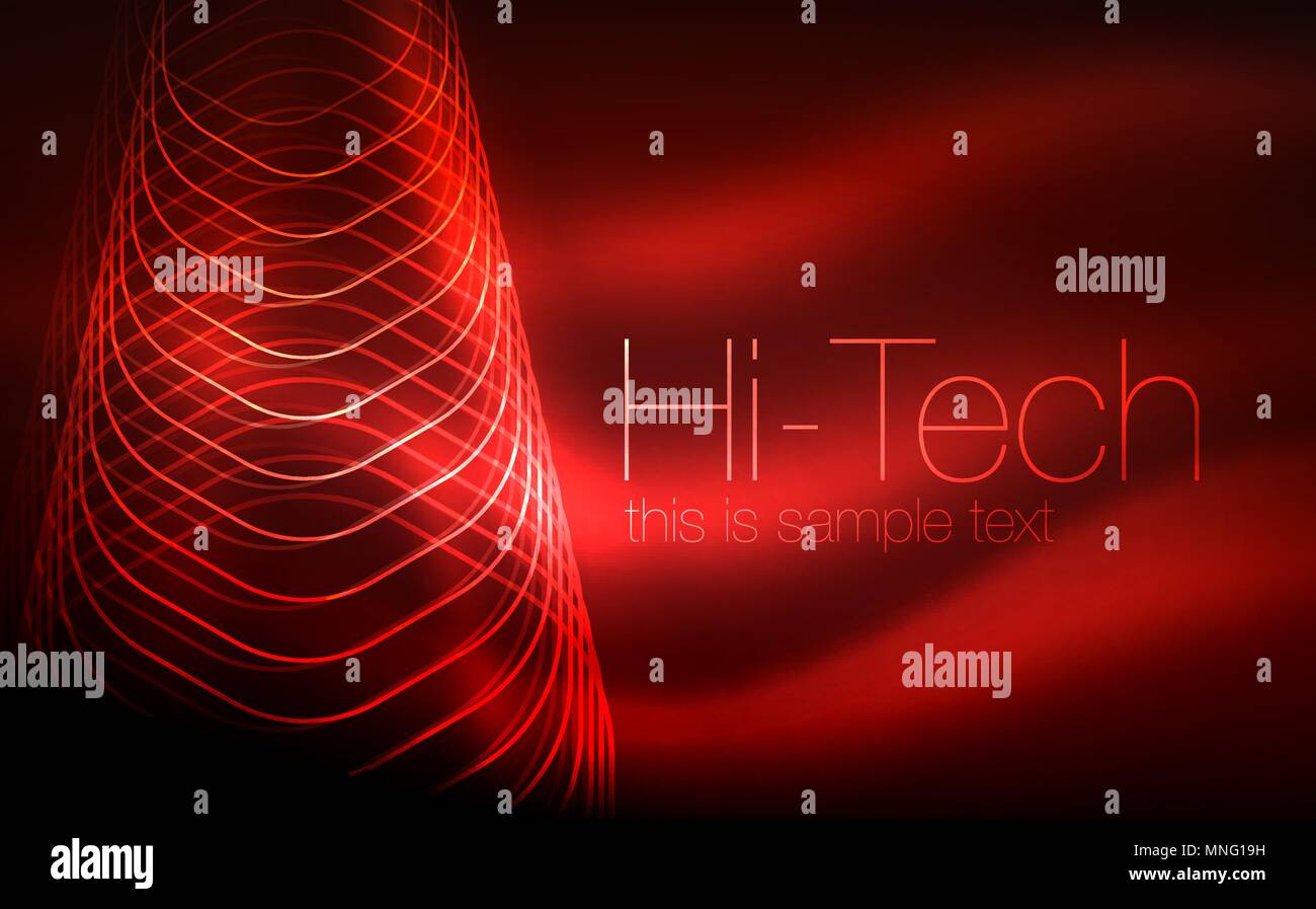 Outline hexagons, glowing geometric shapes, digital techno abstract ...