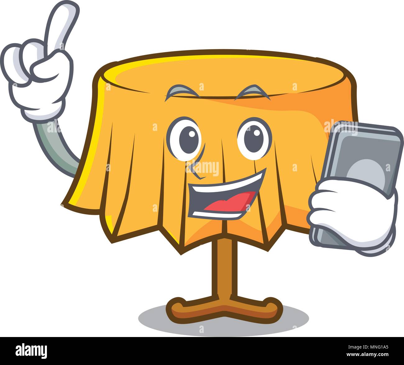 With phone table cloth character cartoon Stock Vector Image & Art - Alamy