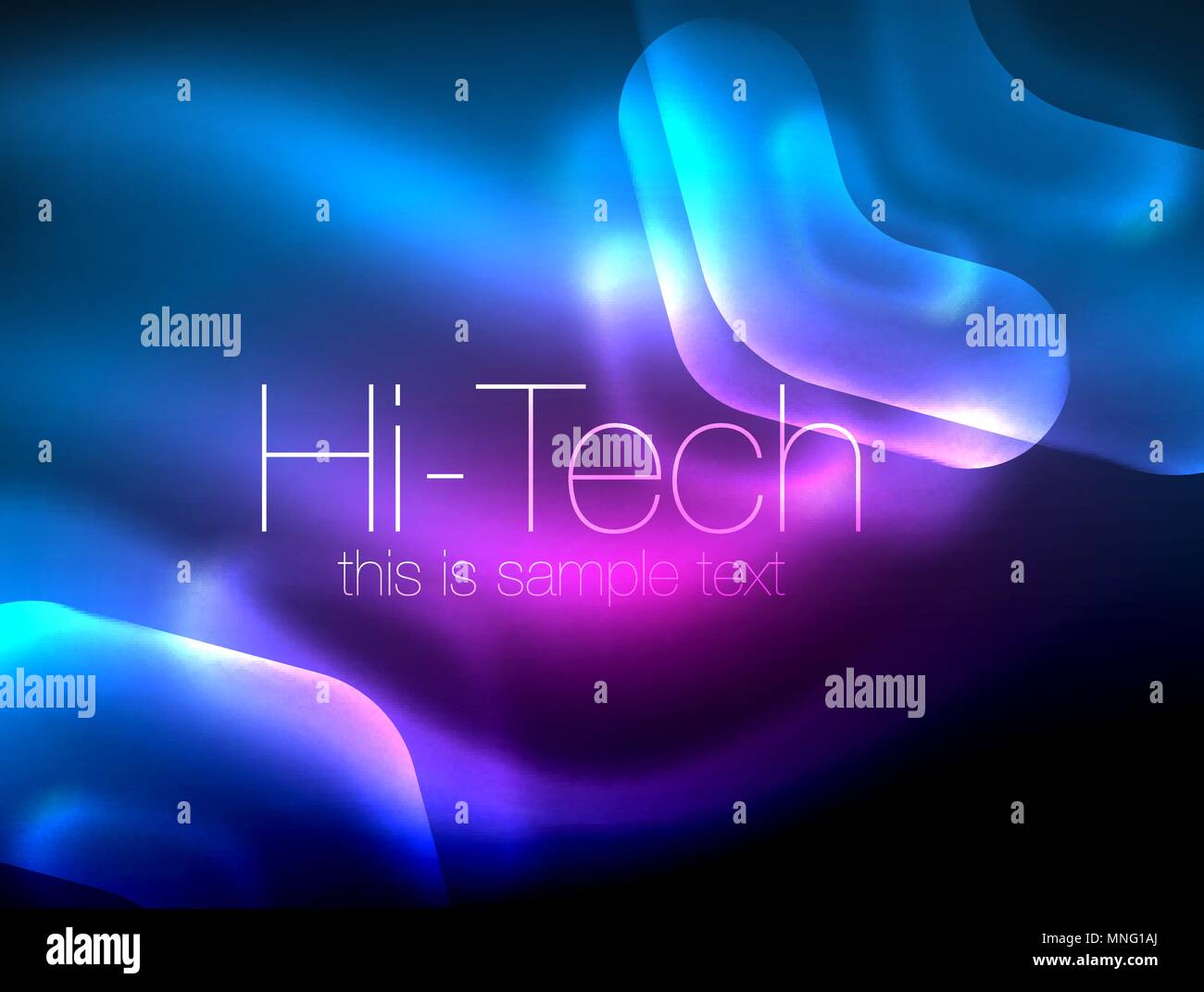 Blurred arrows in dark space. Neon pointers, glass glossy design ...