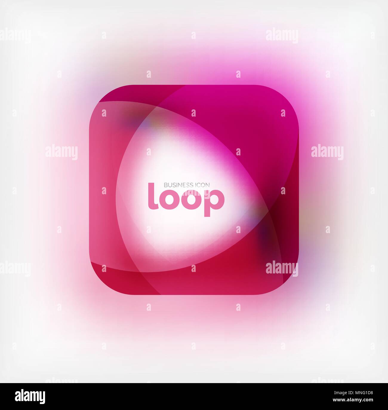 Vector square loop business symbol, geometric icon created of waves ...