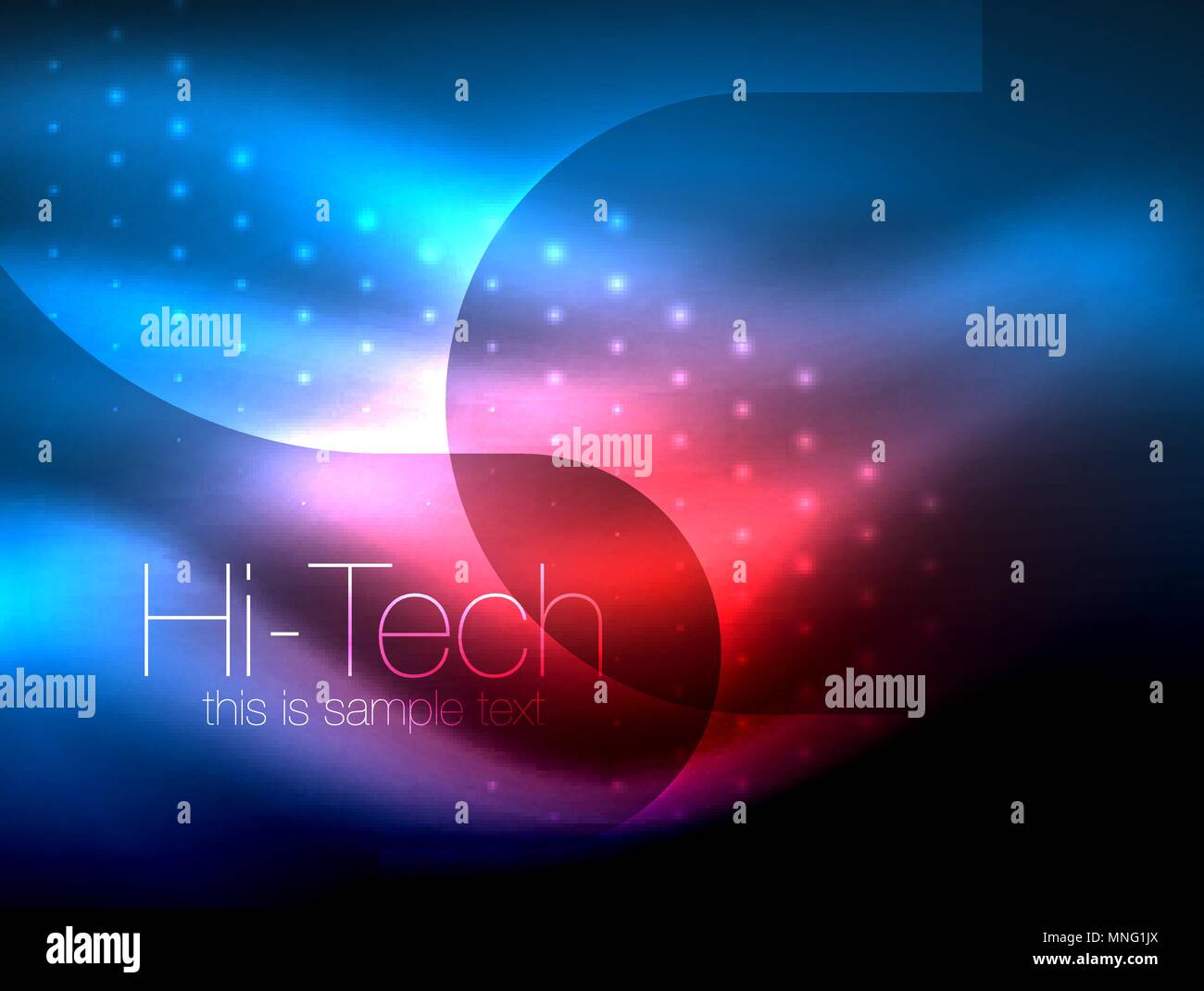 Glittering neon glowin wave, techno modern art abstract background ...