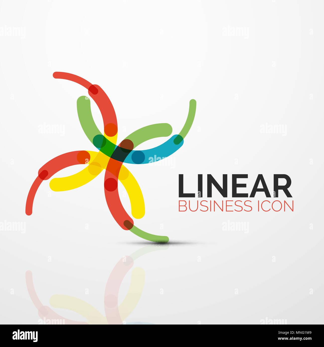 Outline minimal abstract geometric linear business icon made of line ...