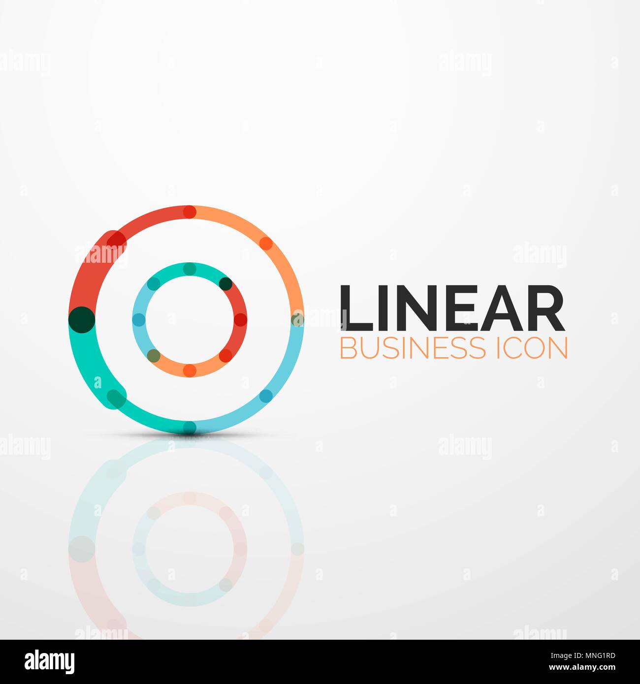 Outline minimal abstract geometric linear business icon made of line ...