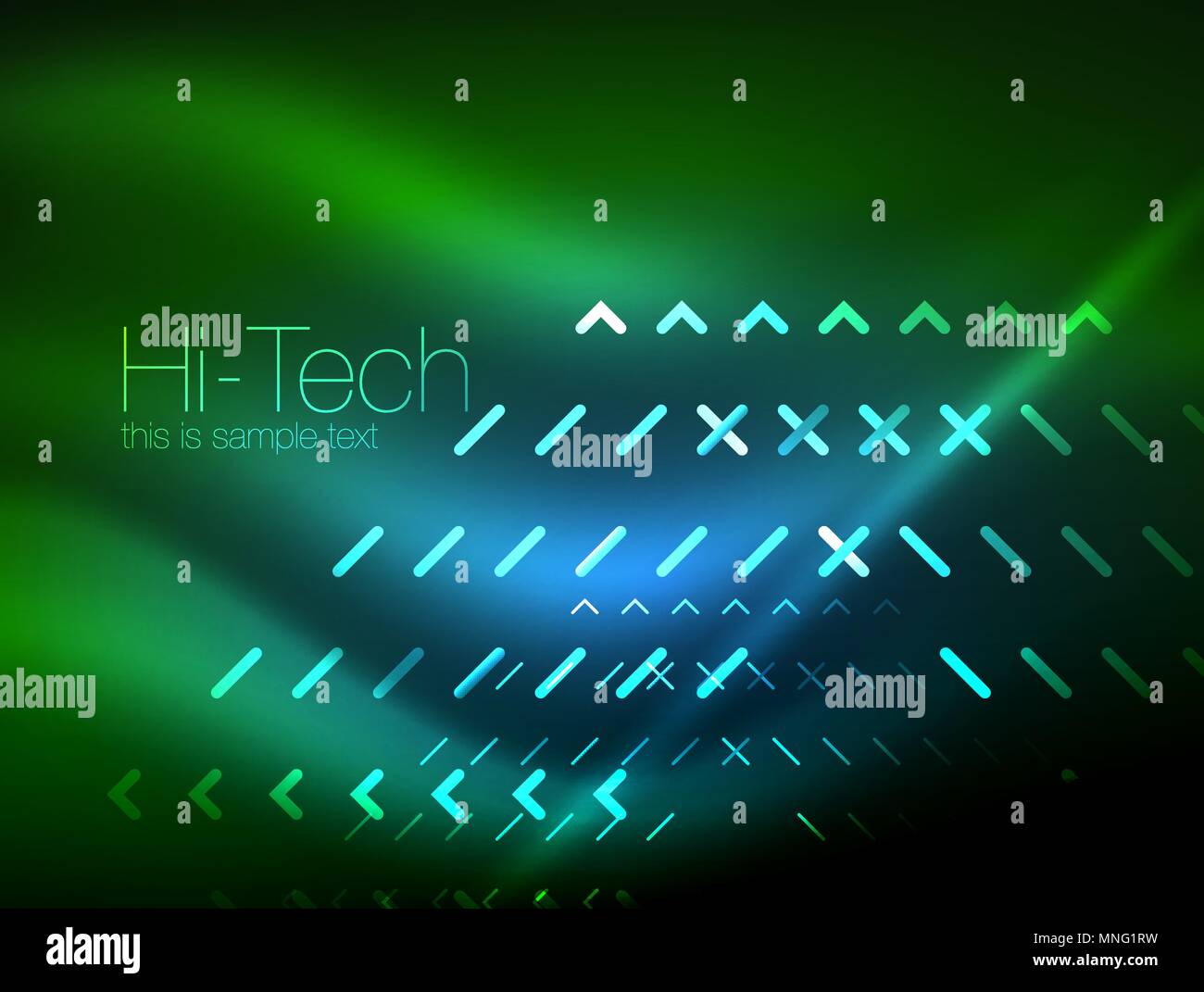 Futuristic neon lights on dark background, digital abstract techno backgrounds. Futuristic neon ...