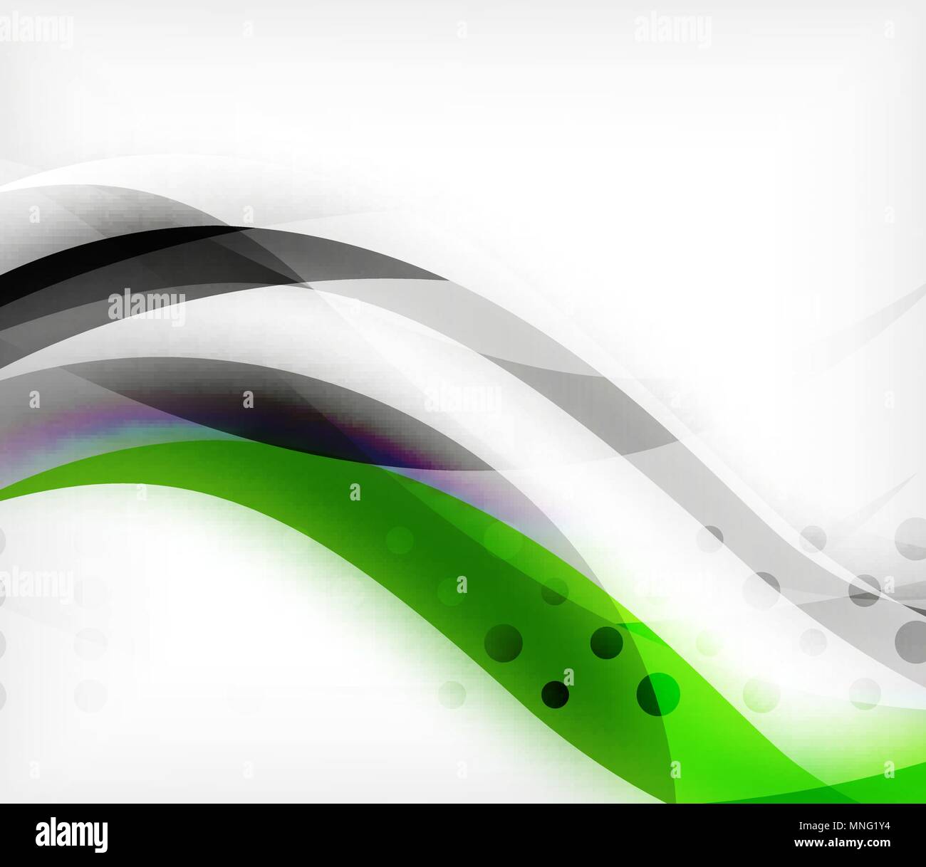 Vector colorful wavy stripe on white background with blurred effects ...