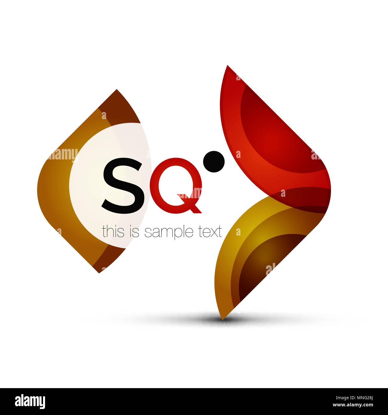 Vector square geometric abstract business emblem. Vector square ...