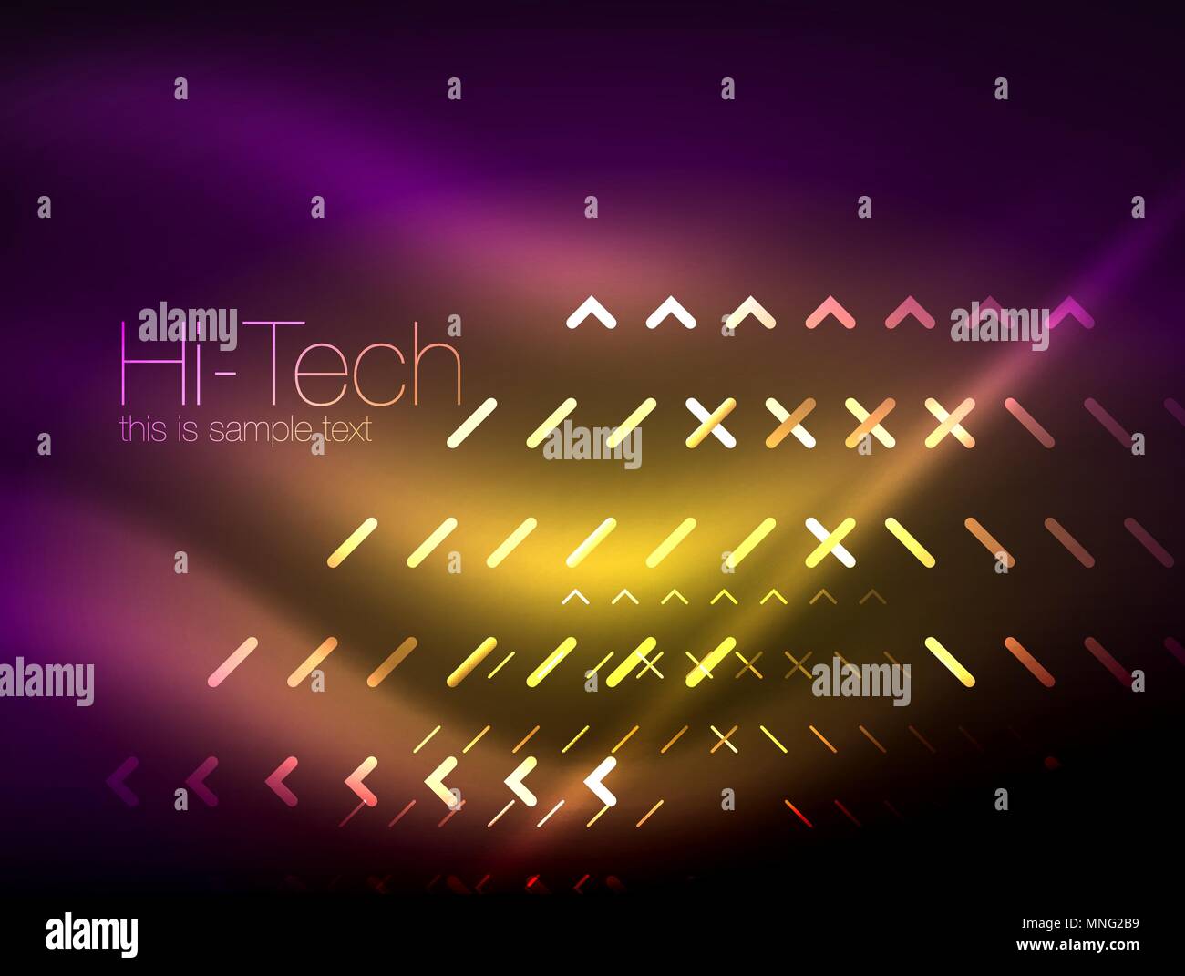 Futuristic neon lights on dark background, digital abstract techno backgrounds. Futuristic neon ...