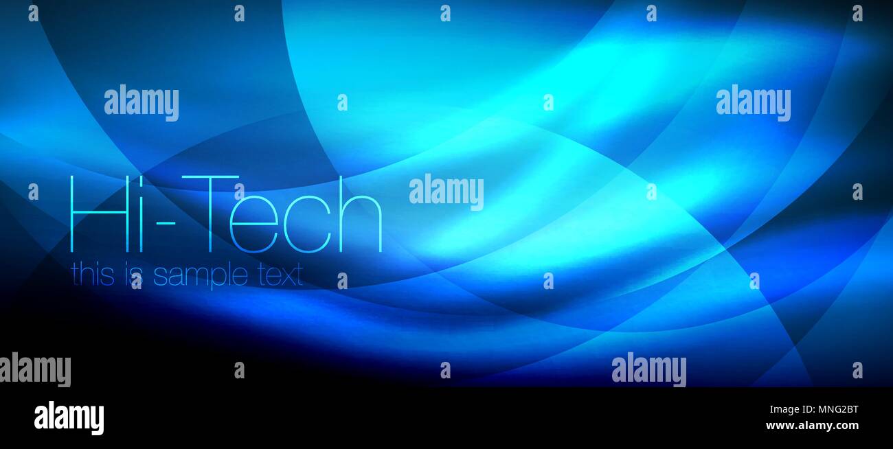 Glossy light effect neon glowing waves, shiny lights. Glossy light ...